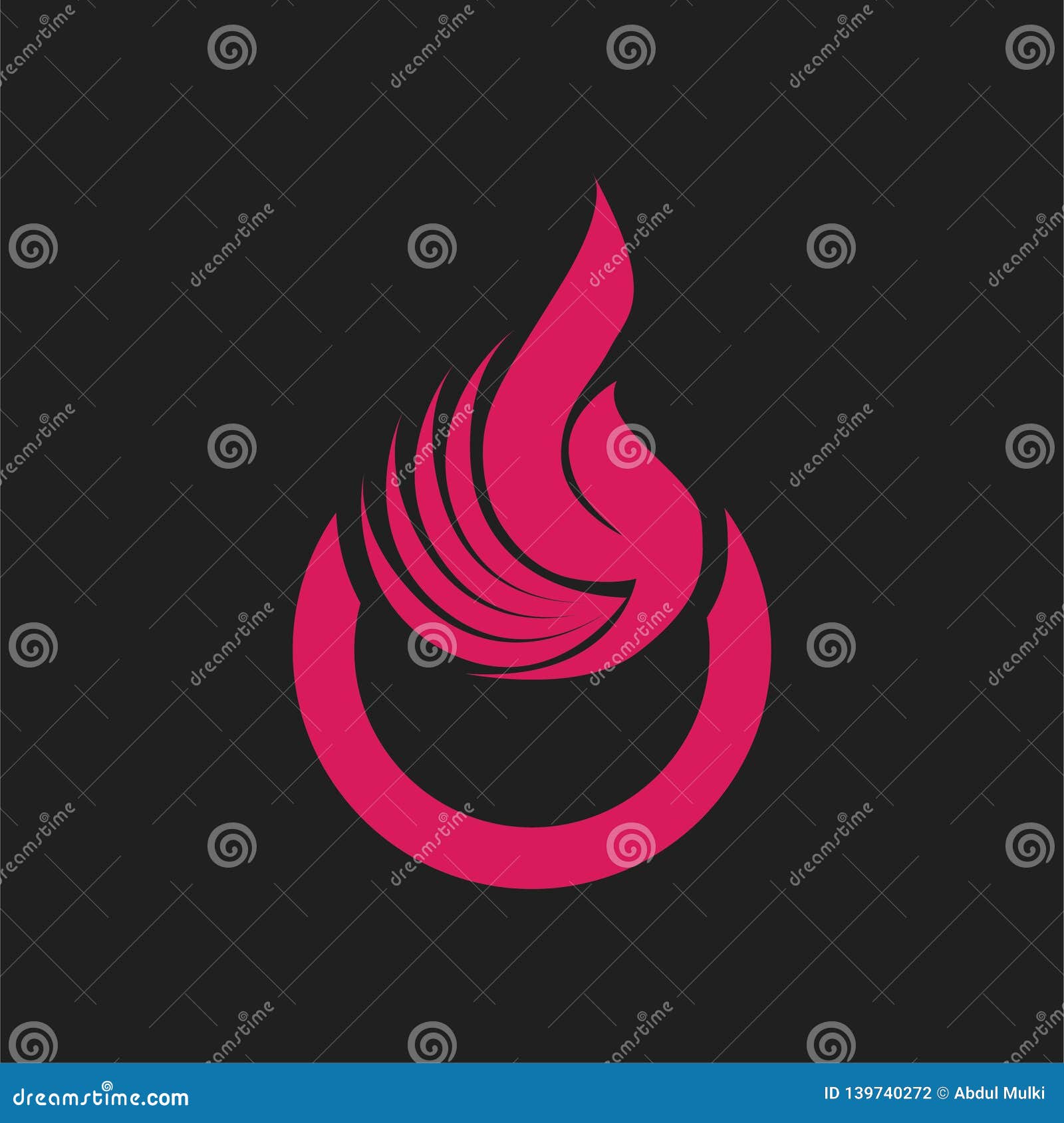 Fire Logo Design stock vector. Illustration of drop - 139740272