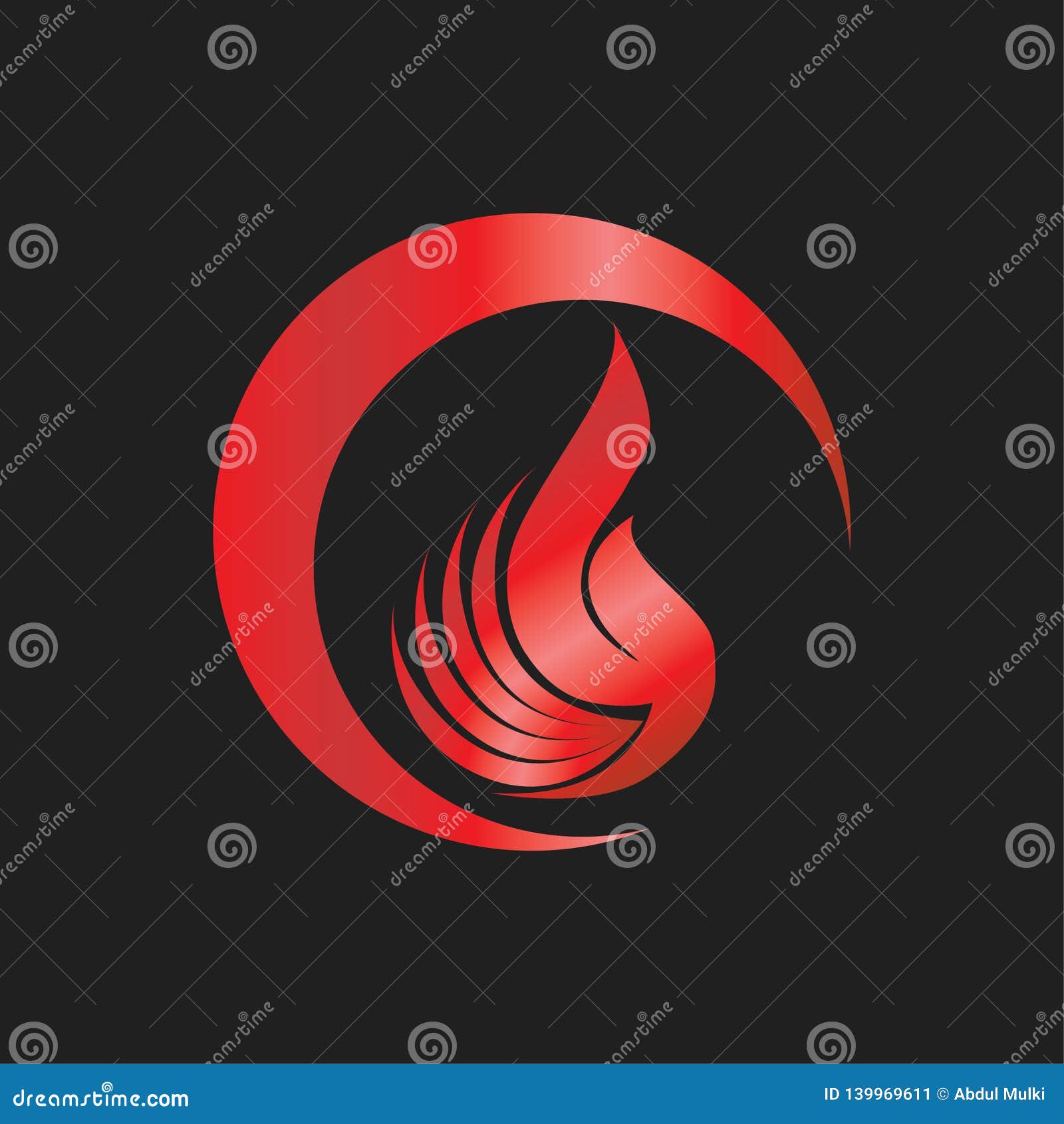 Fire Logo Design stock vector. Illustration of emblem - 139969611