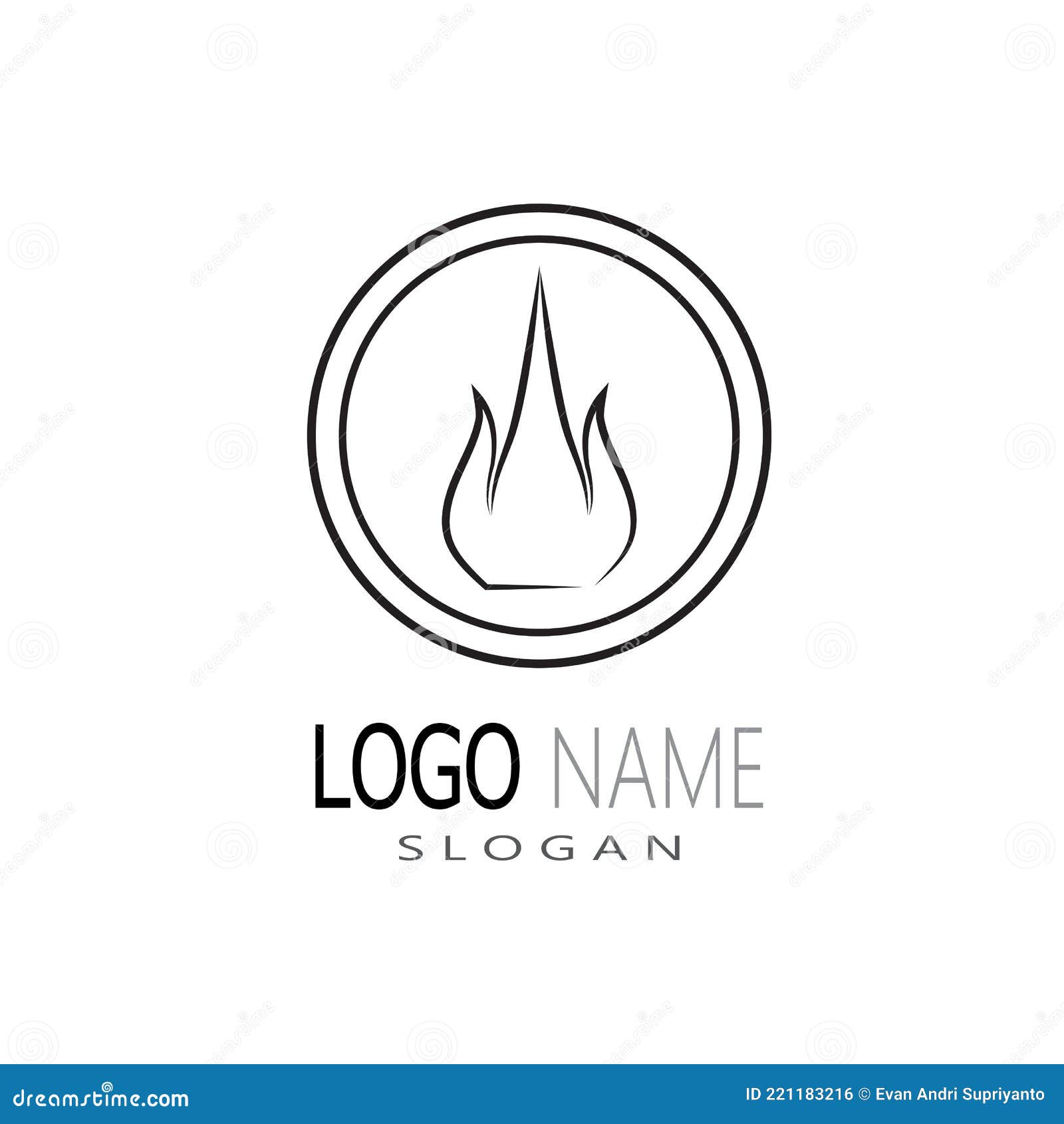Fire Logo Modern Simple Gradient. Flame Logo Clean Simple Stock Vector ...