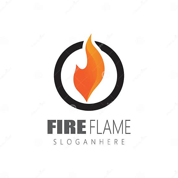 Fire Logo Modern Simple Gradient. Flame Logo Clean Simple Stock Vector ...