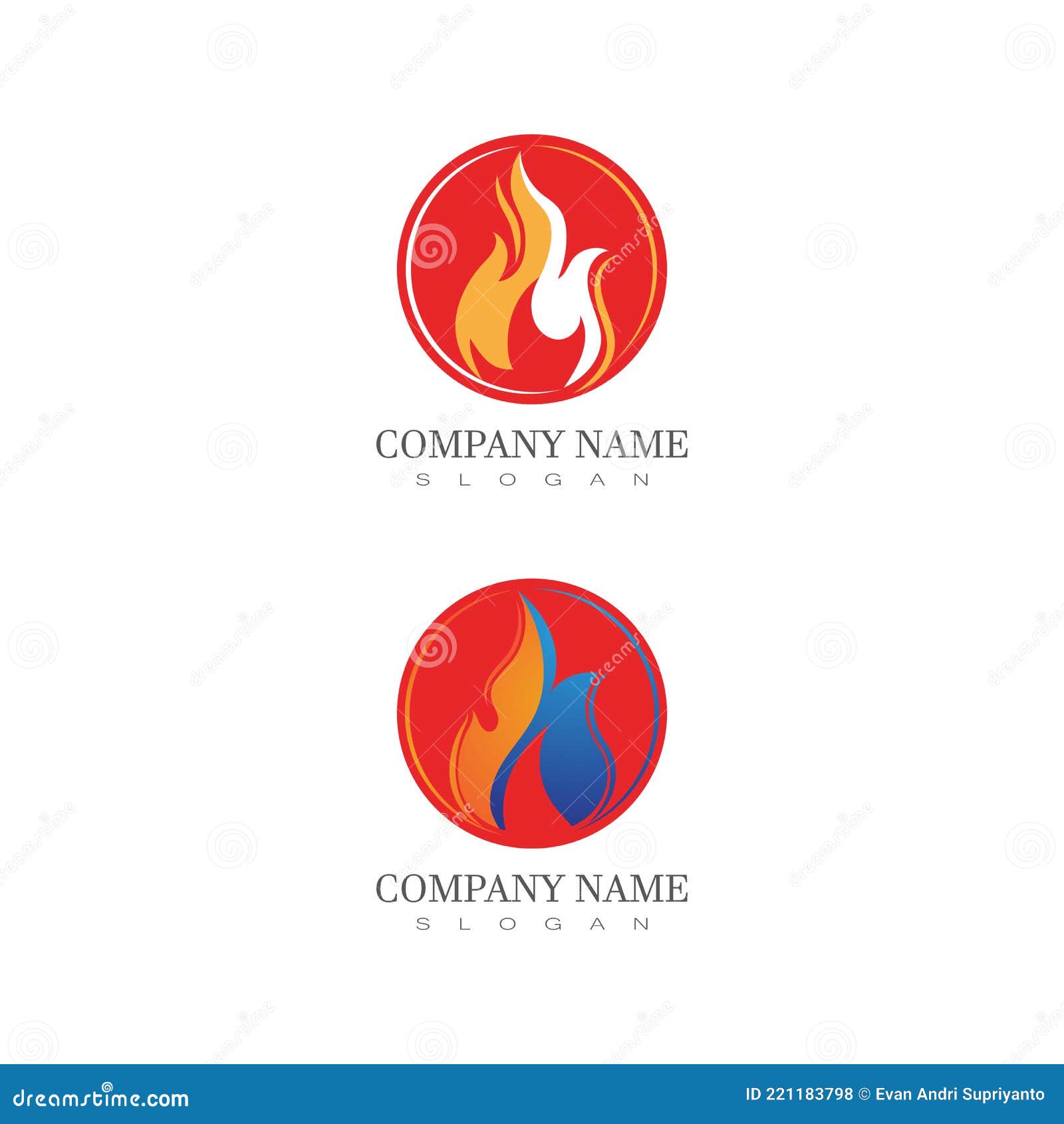 Fire Logo Modern Simple Gradient. Flame Logo Clean Simple Stock Vector ...
