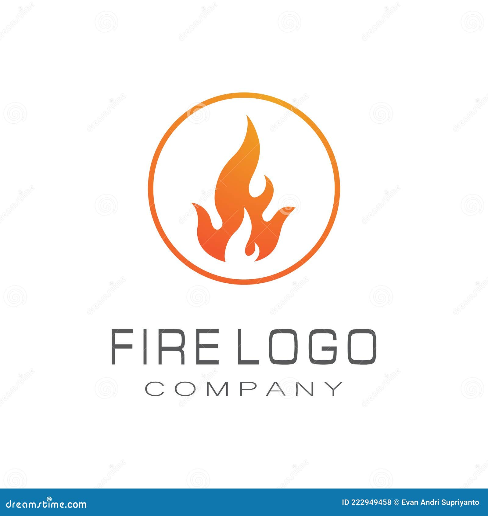 Fire Logo Modern Simple Gradient. Flame Logo Clean Simple Stock Vector ...
