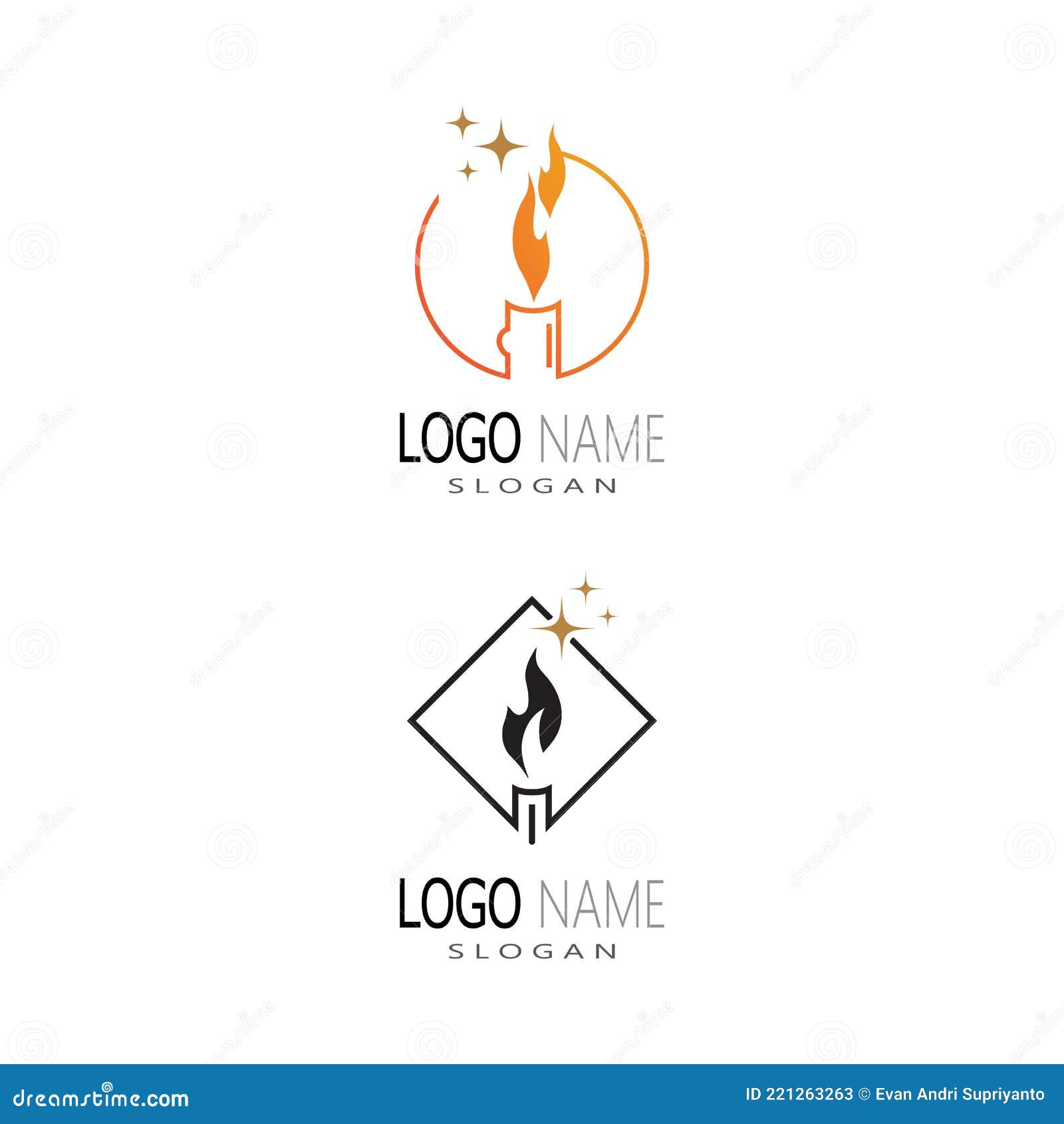 Fire Logo Modern Simple Gradient. Flame Logo Clean Simple Stock ...