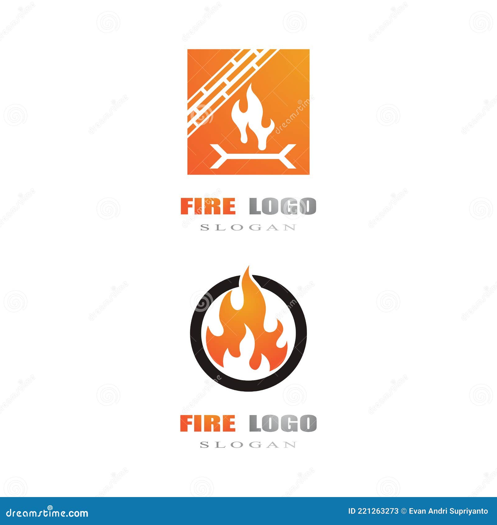 Fire Logo Modern Simple Gradient. Flame Logo Clean Simple Stock Vector ...