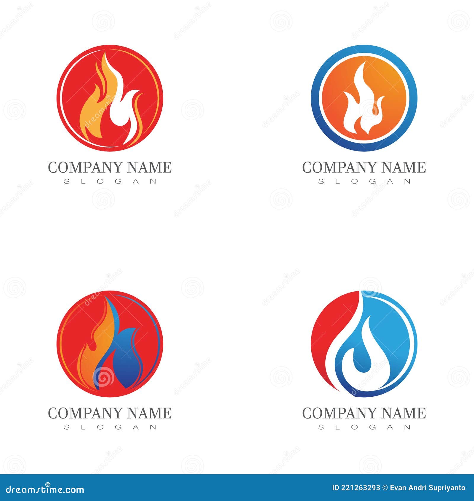 Fire Logo Modern Simple Gradient. Flame Logo Clean Simple Stock Vector ...