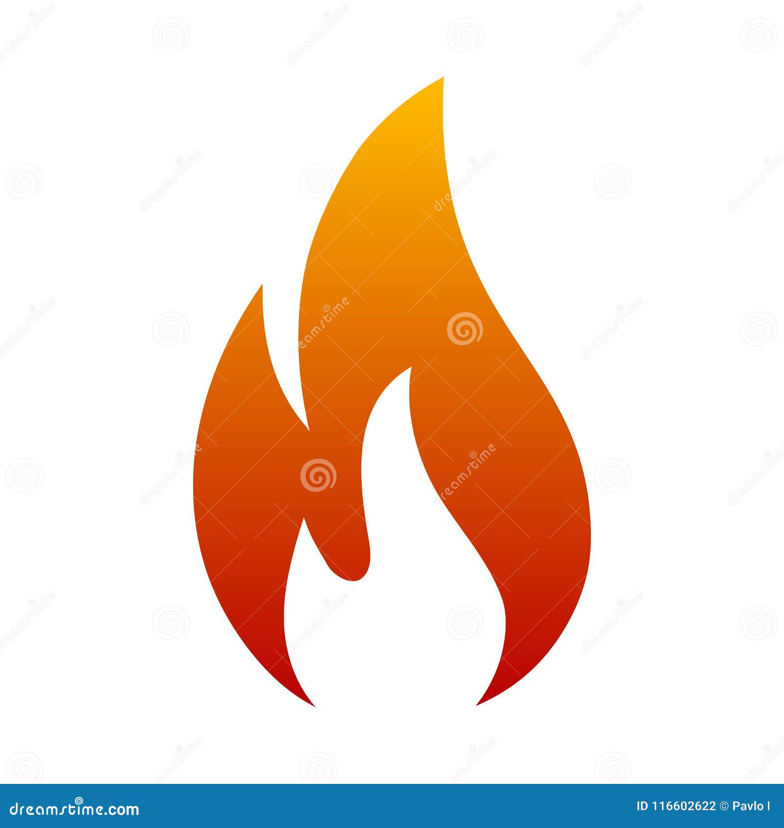 Fire Logo. Red, Yellow Fire - Vector Stock Illustration - Illustration ...