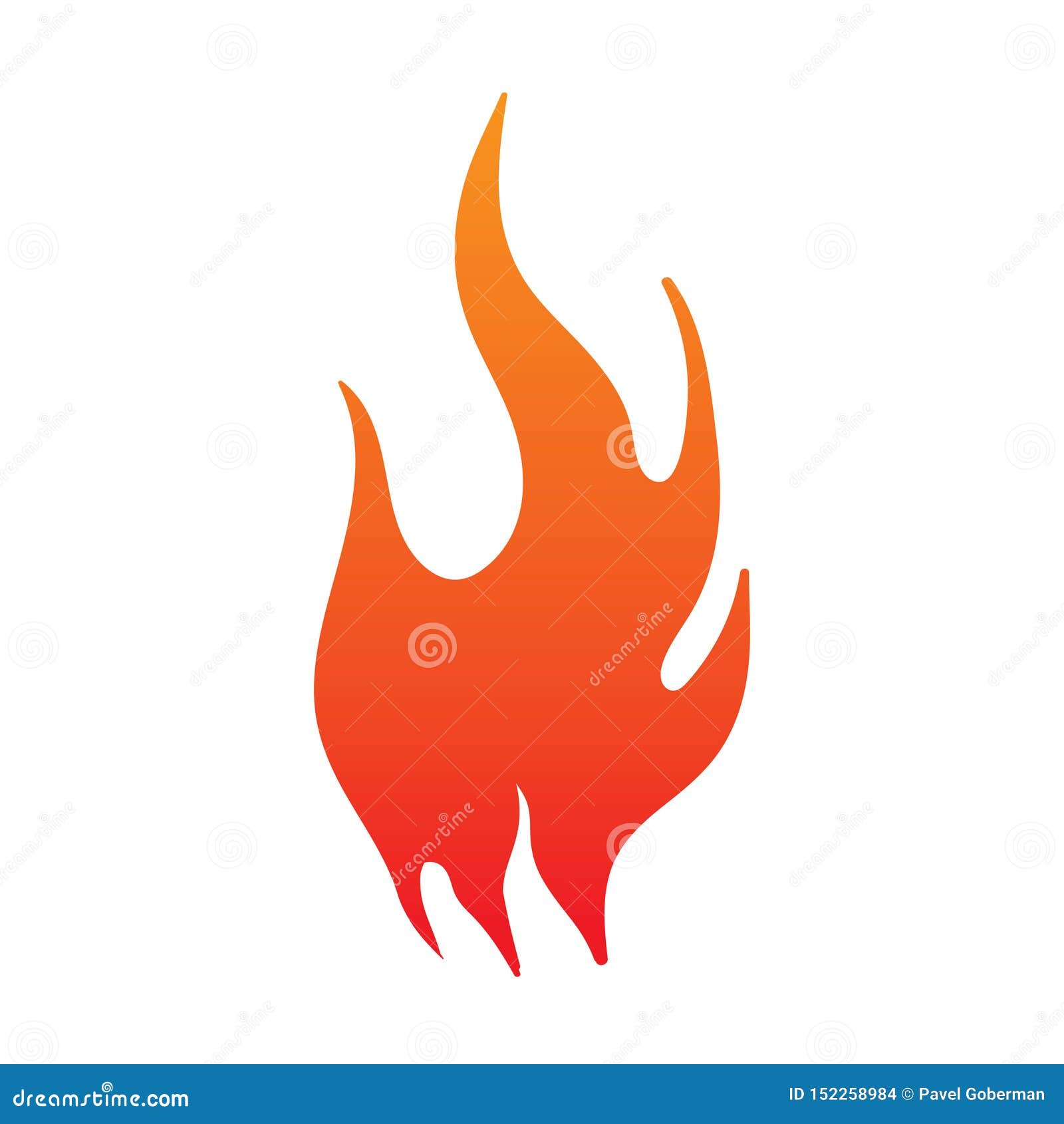 Fire Logo. Red, Yellow Fire - Vector Illustration Stock Vector ...