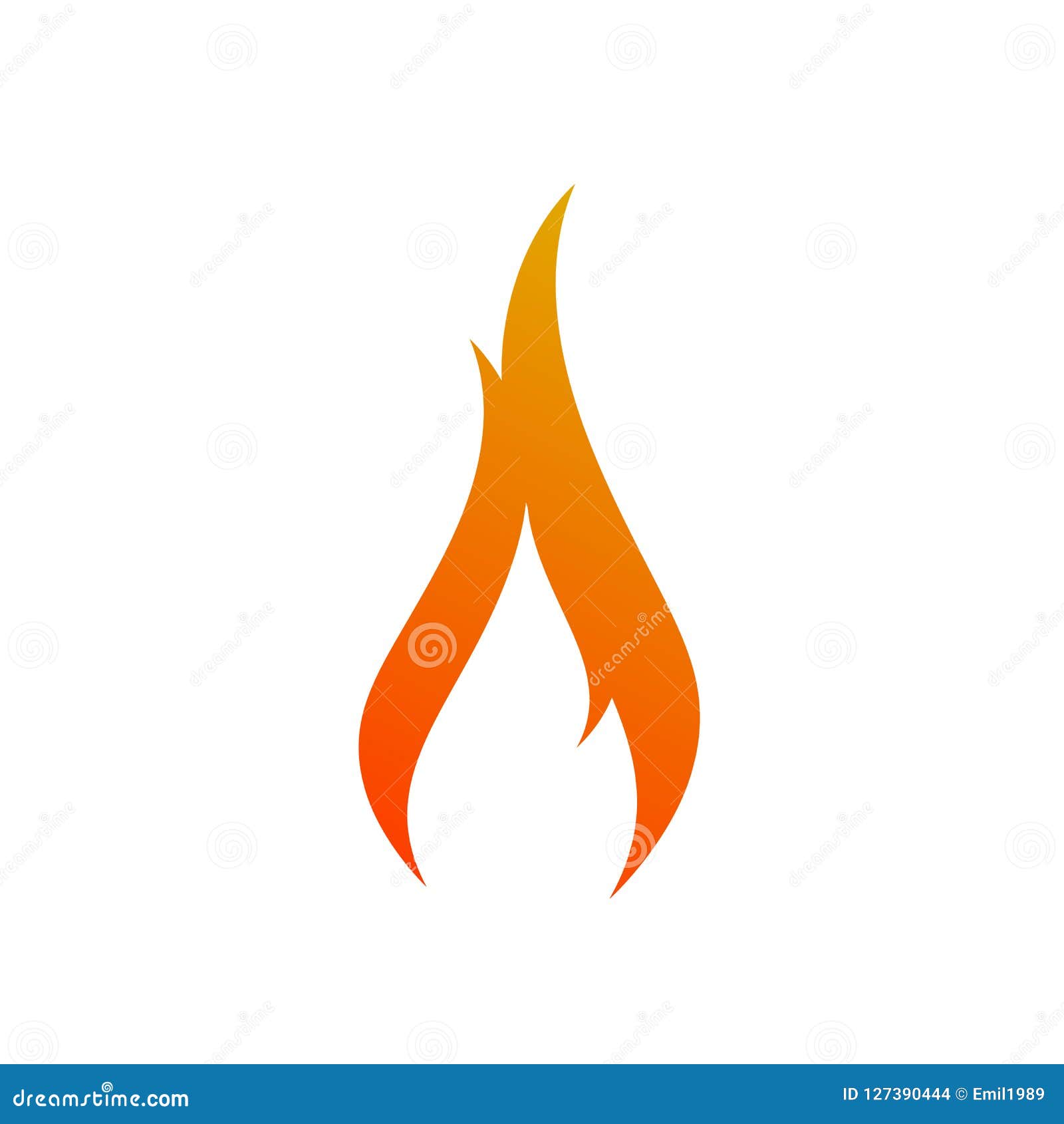 Fire logo sign icon stock illustration. Illustration of clipart - 127390444