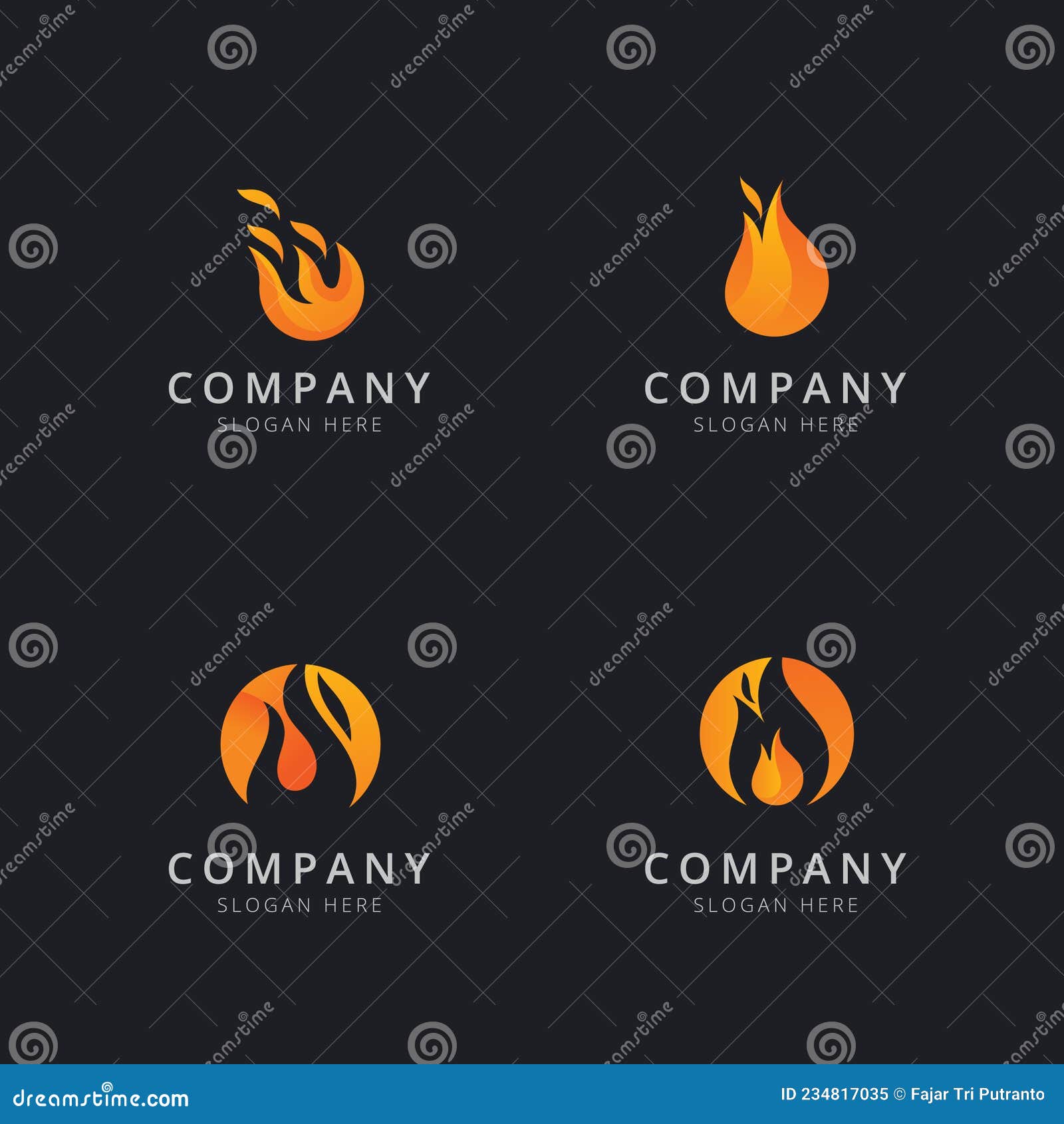 Fire Logo Template stock vector. Illustration of fireplace - 234817035