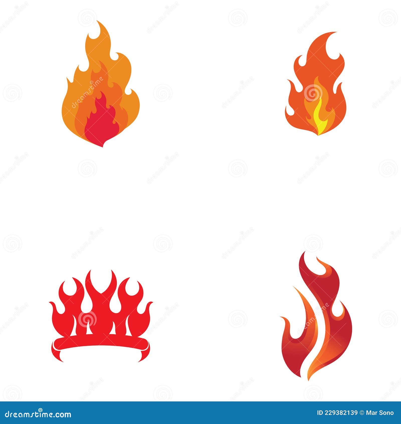 Fire Logo Template Flame Symbol Icon Vector Stock Vector - Illustration ...