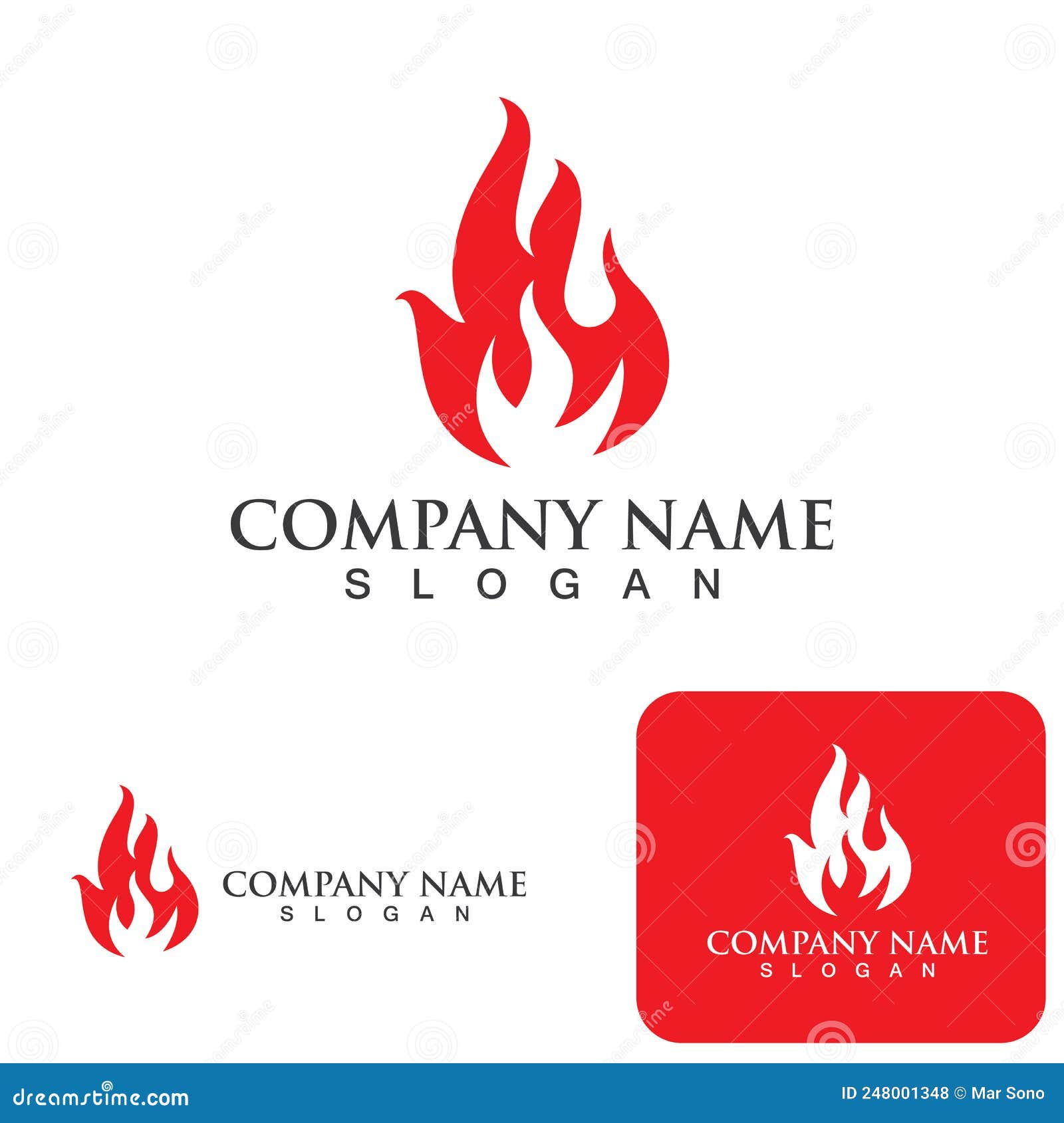 Fire Logo Template Flame Symbol Icon Vector Stock Illustration ...