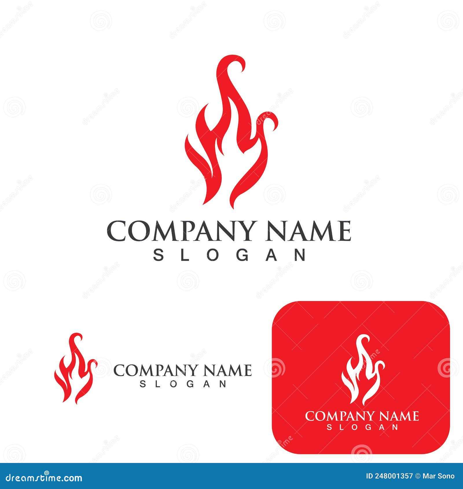 Fire Logo Template Flame Symbol Icon Vector Stock Illustration ...