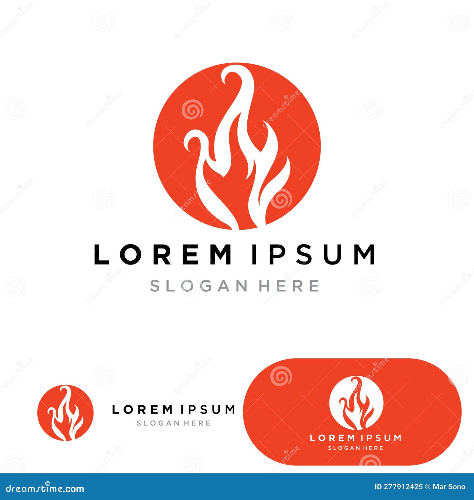 Fire Logo Template Flame Symbol Icon Vector Stock Vector - Illustration ...