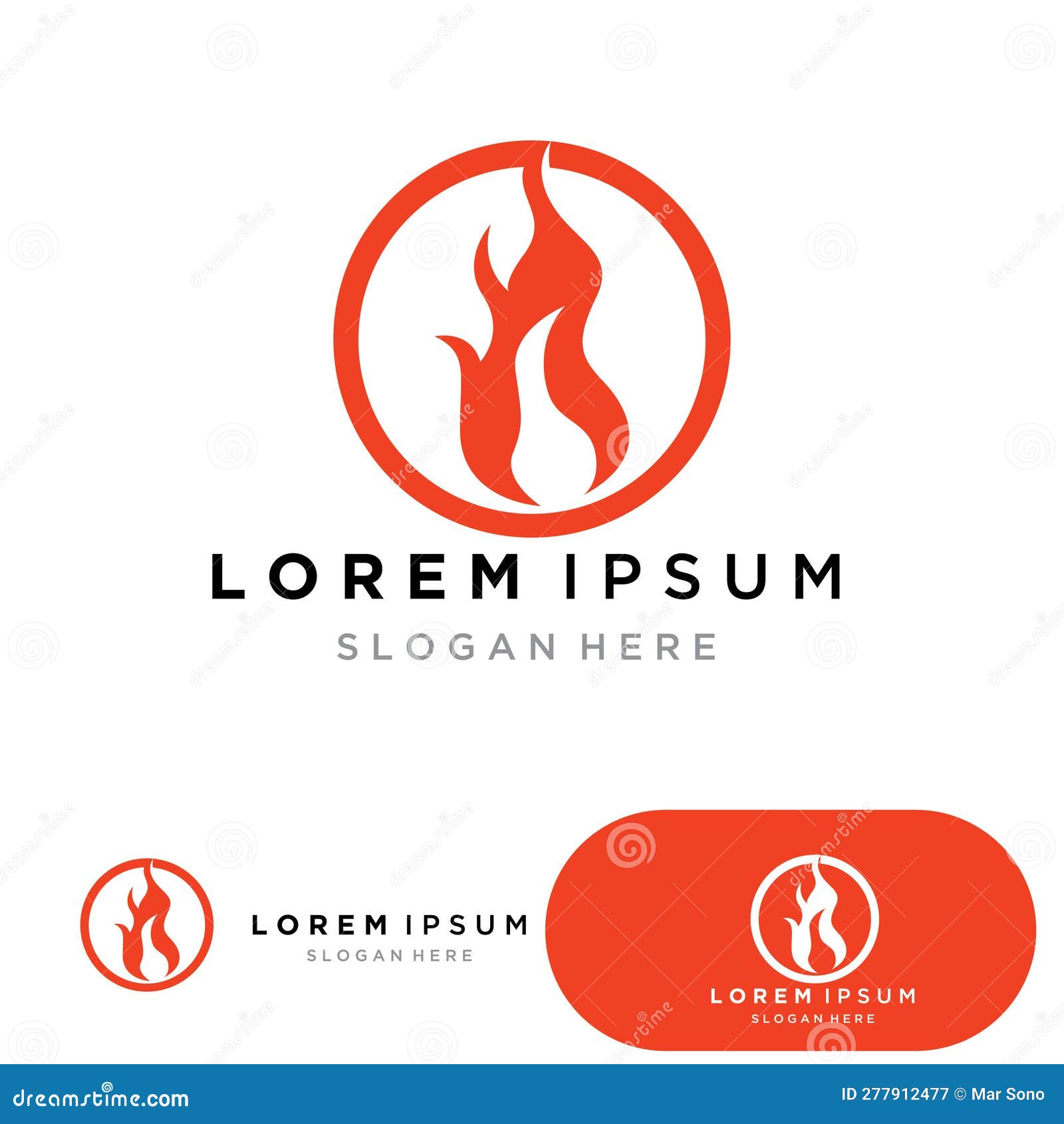 Fire Logo Template Flame Symbol Icon Vector Stock Vector - Illustration ...