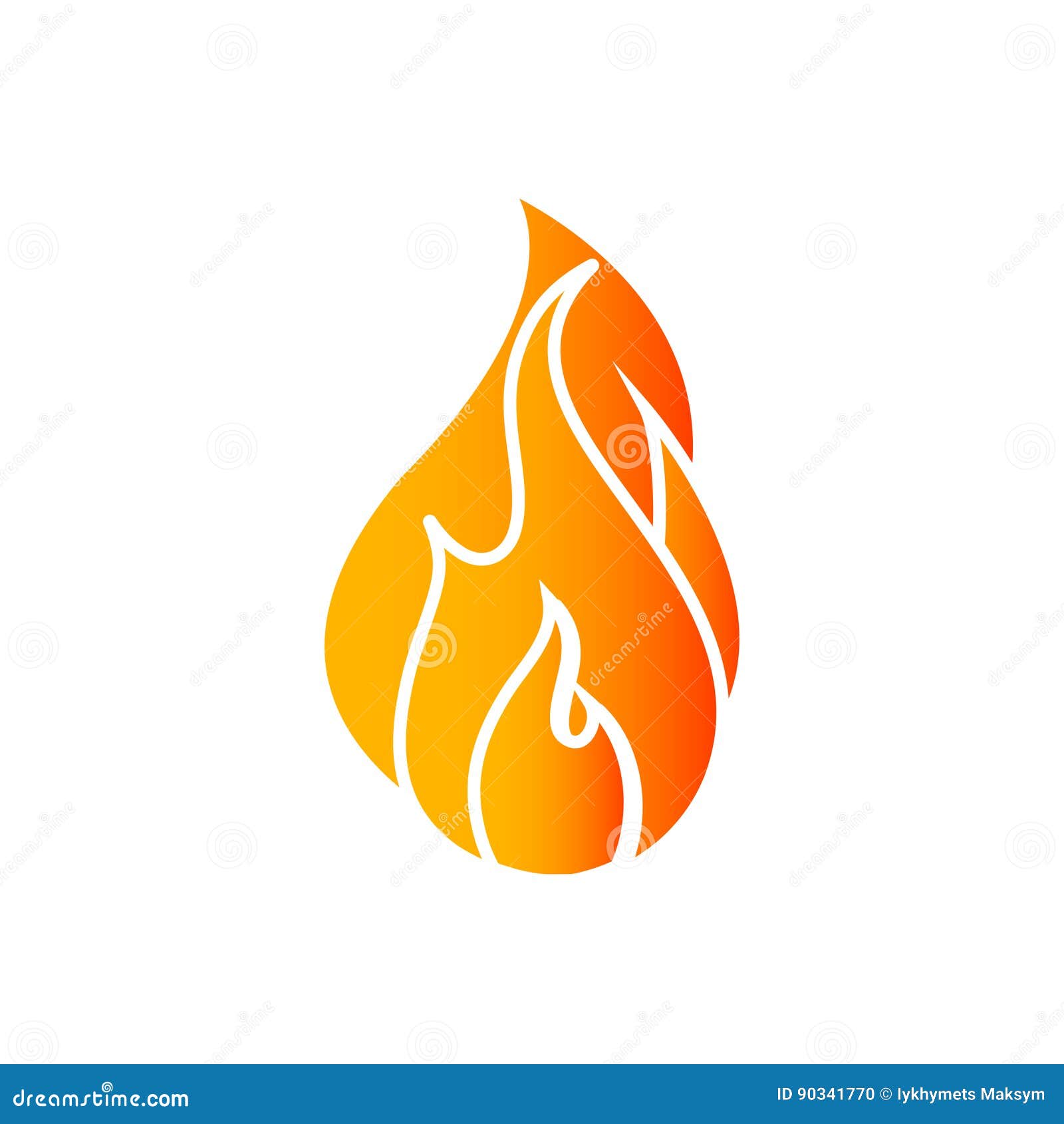Fire logo on white back stock illustration. Illustration of inspiration ...