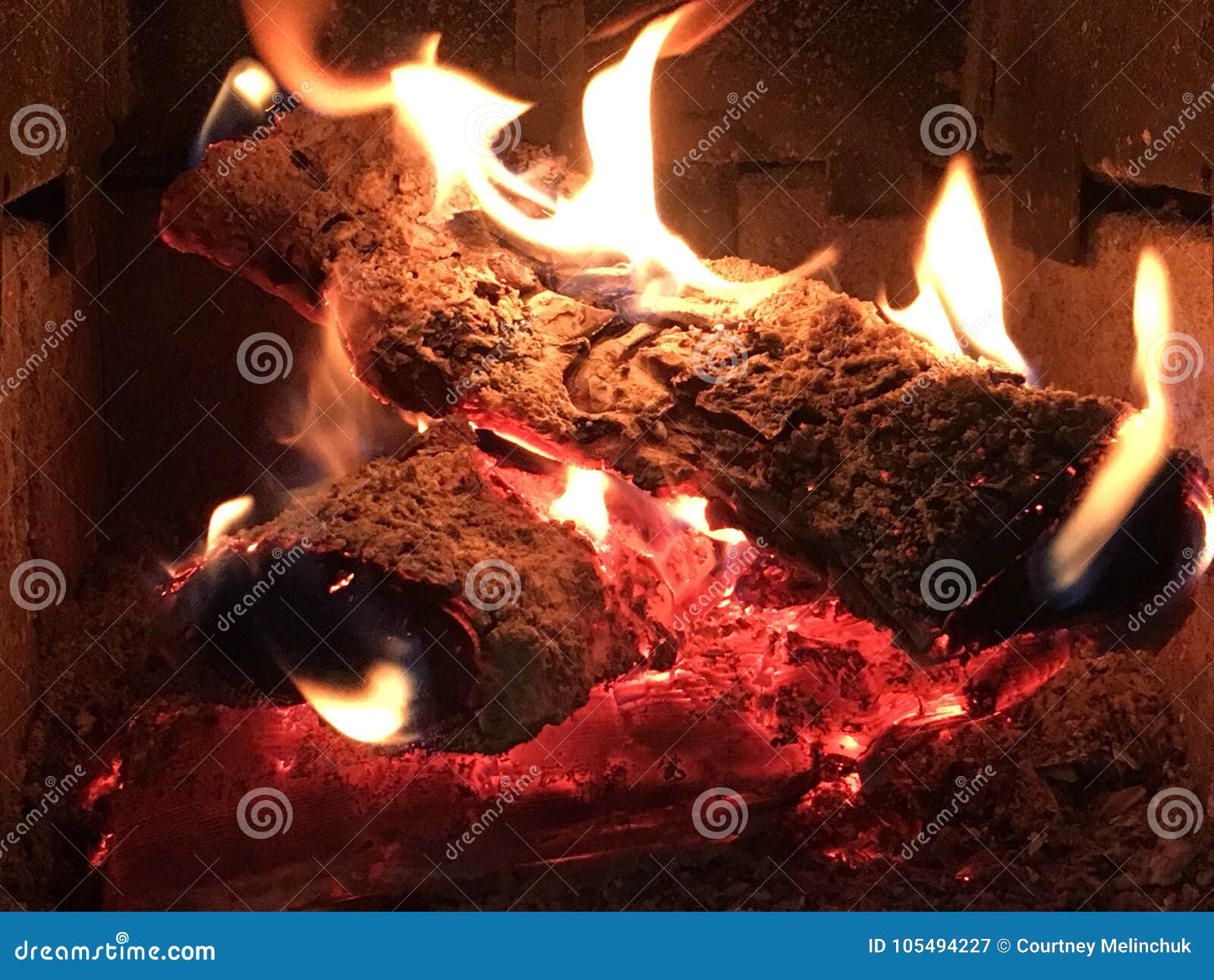 Fire logs stock image. Image of close, warm, fire, logs - 105494227