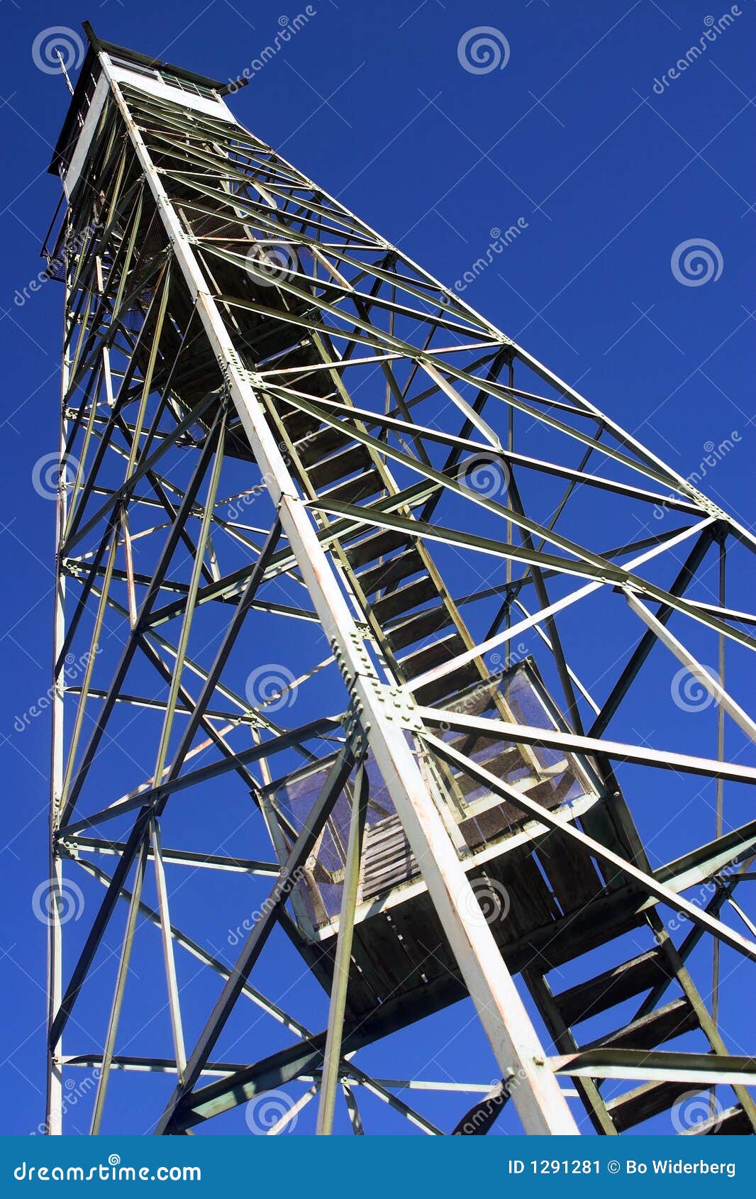 Fire lookout tower stock image. Image of lookout, emergency - 1291281