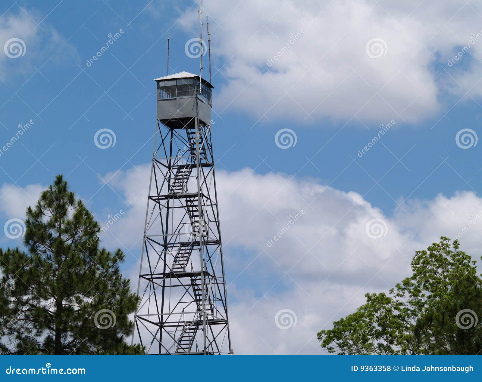 Lookout Tower On The Top Of Polednik In Sumava National Park Royalty ...