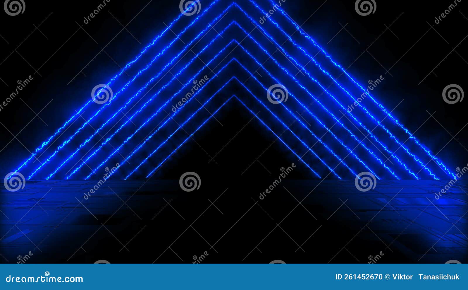 Fire Loop Animation. Wet Asphalt, Night View. Fiery Reflection On The ...