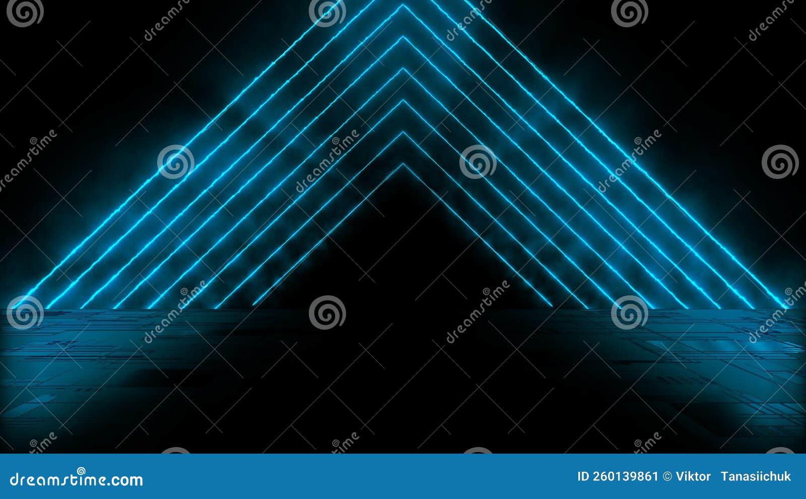 Fire Loop Animation. Wet Asphalt, Night View. Fiery Reflection On The ...