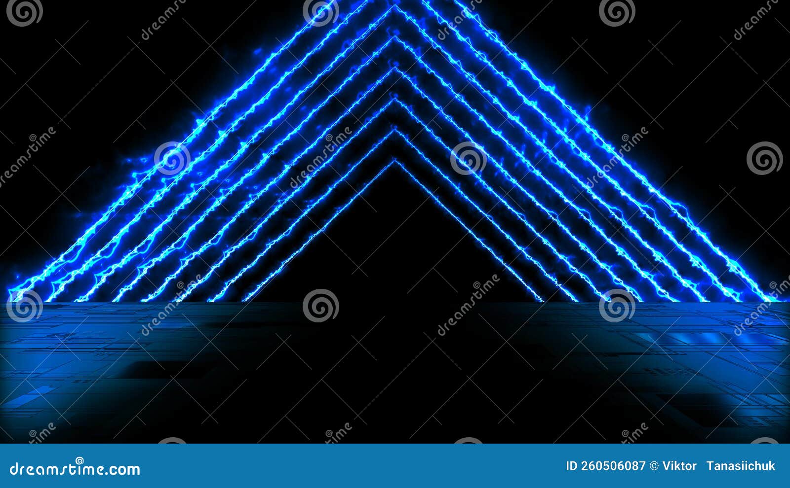 Fire Loop Animation. Wet Asphalt, Night View. Fiery Reflection On The ...