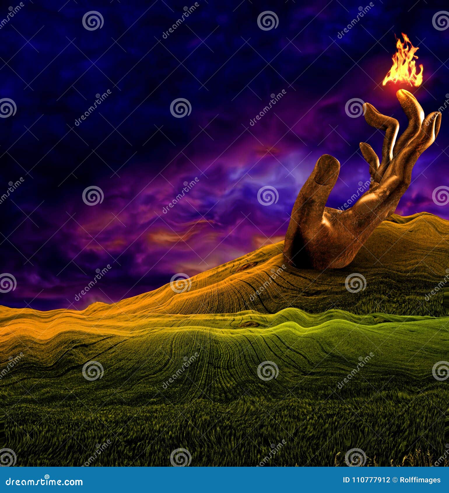 Fire Maker stock illustration. Illustration of hills - 110777912