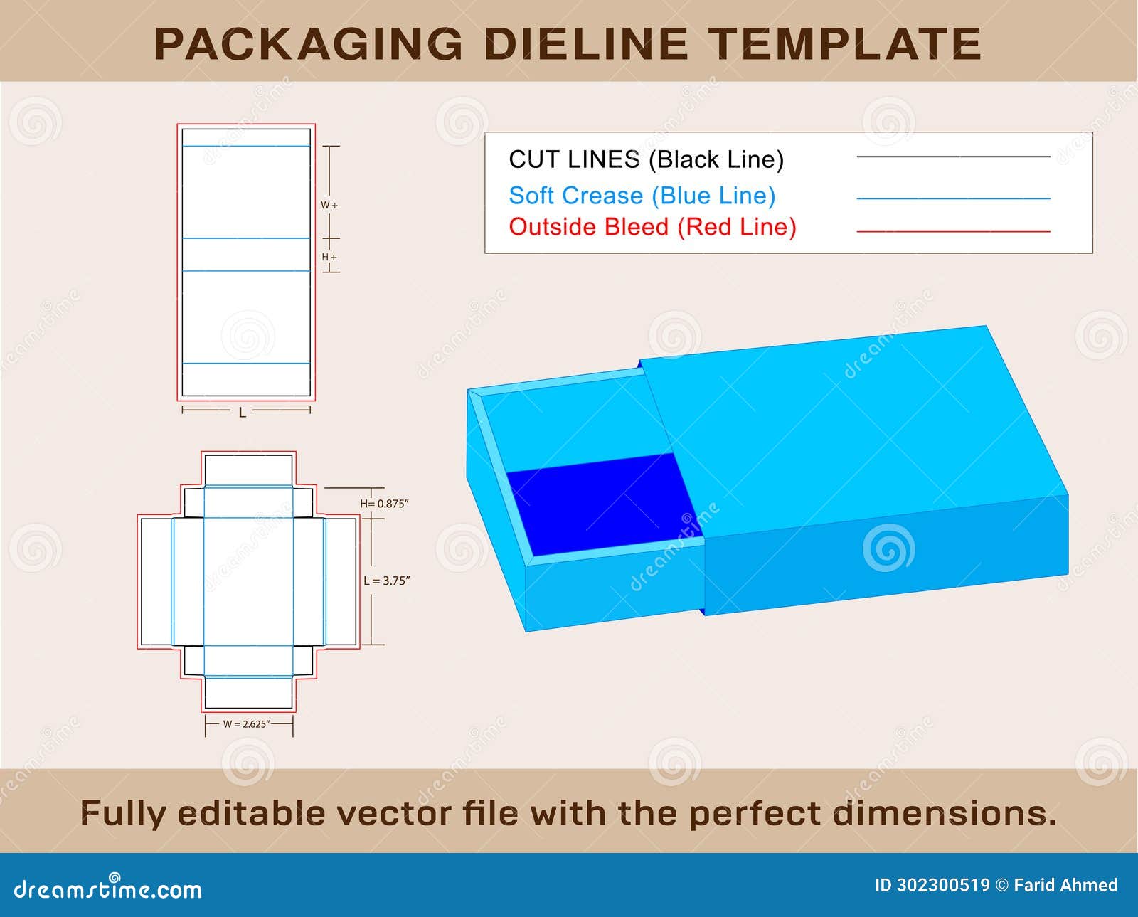 Fire Match Box, Dieline Template Stock Vector - Illustration of cutline ...