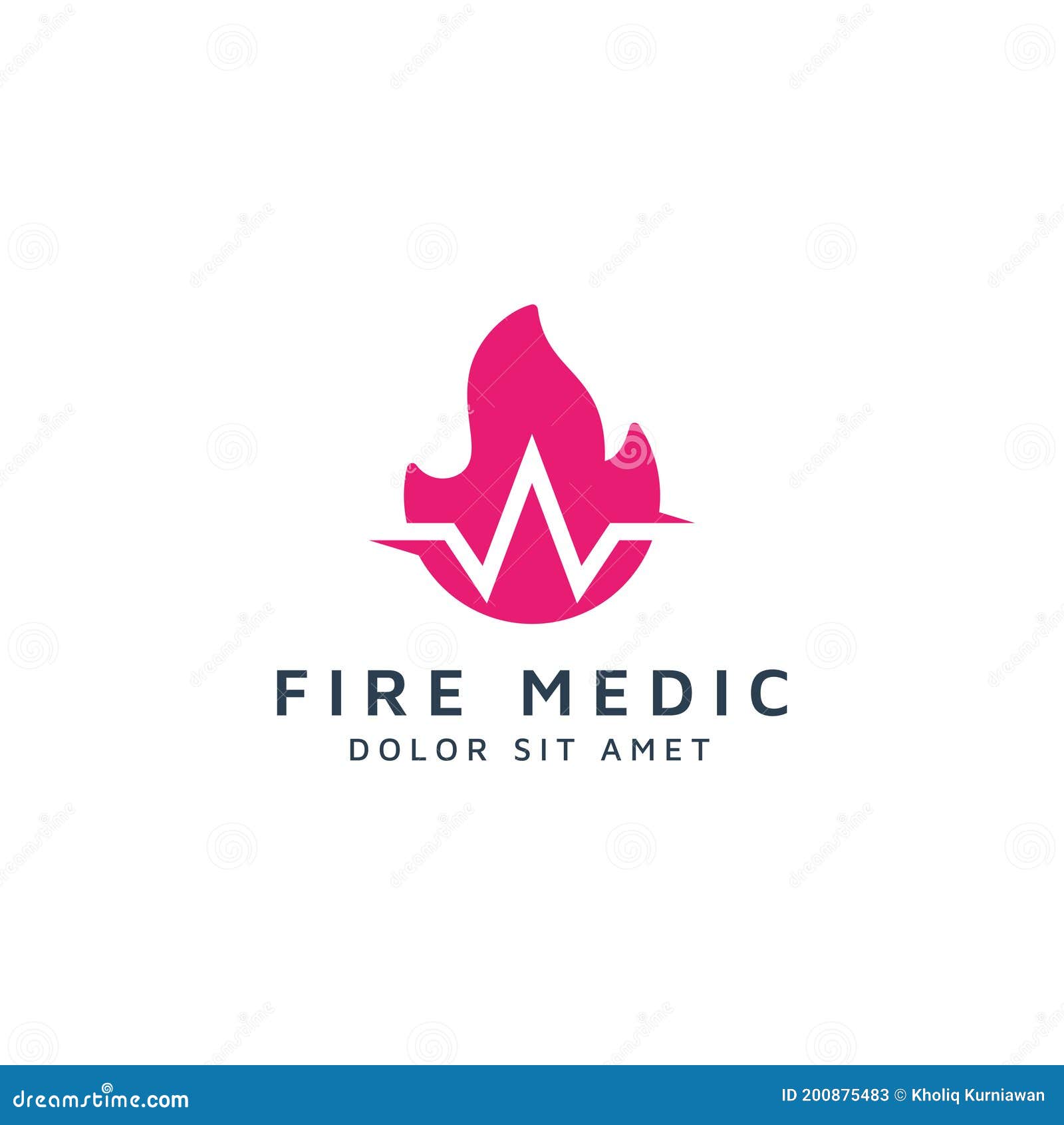 Fire Medical Negative Space Logo Design Stock Vector - Illustration of ...