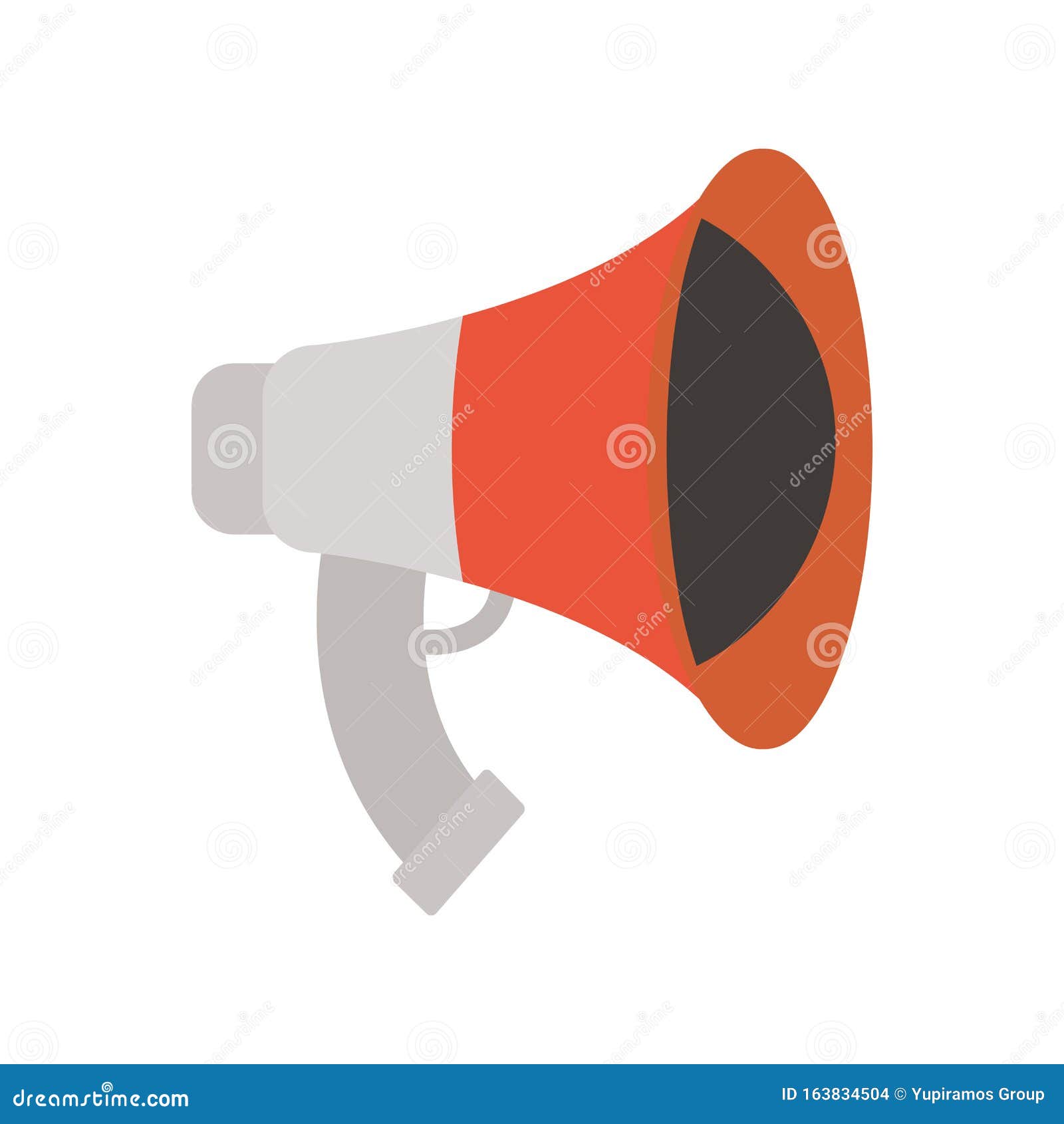 Fire Megaphone Flat Style Icon Stock Vector - Illustration of flat ...
