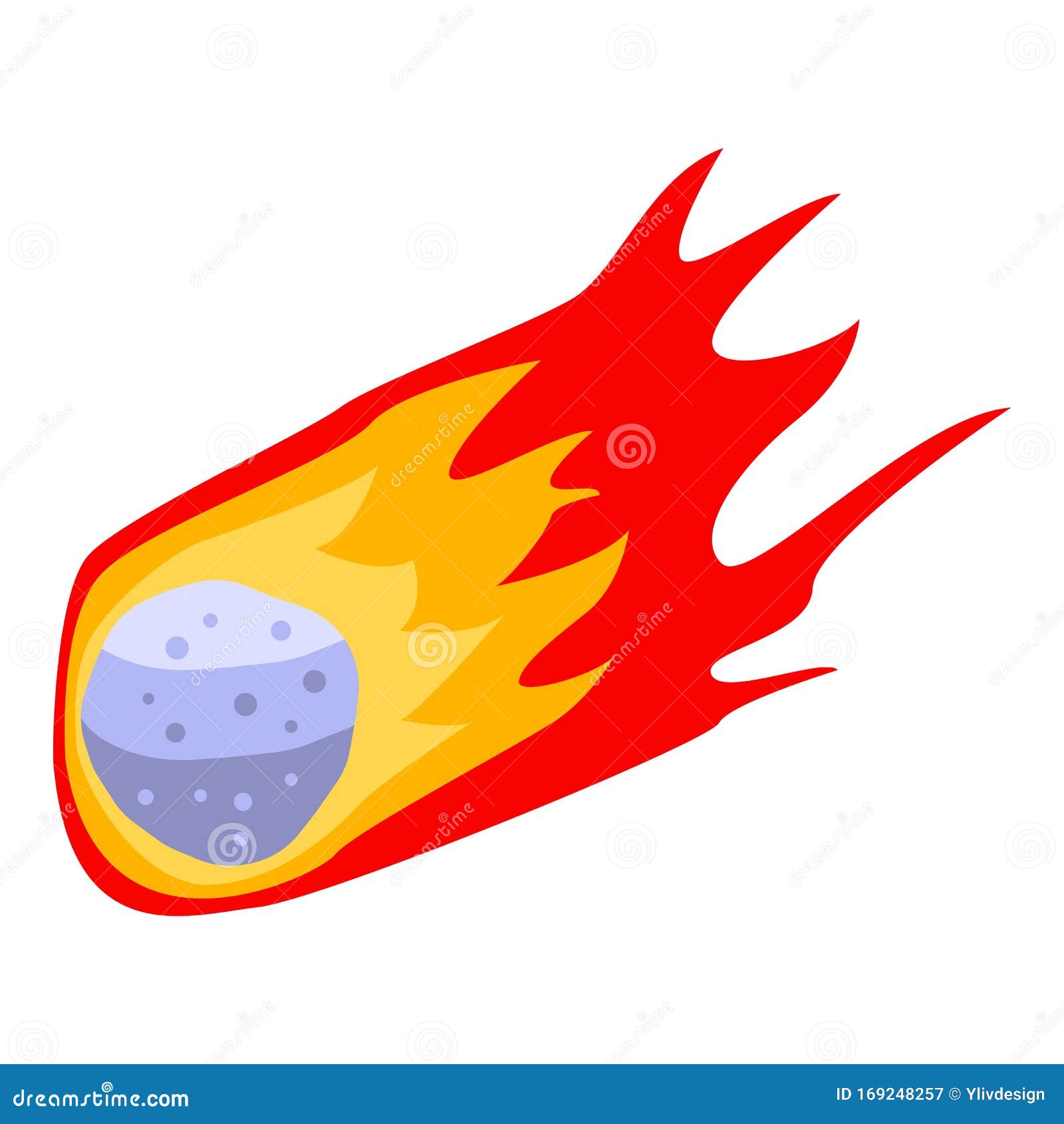 Fire Meteorite Icon, Isometric Style Stock Vector - Illustration of ...