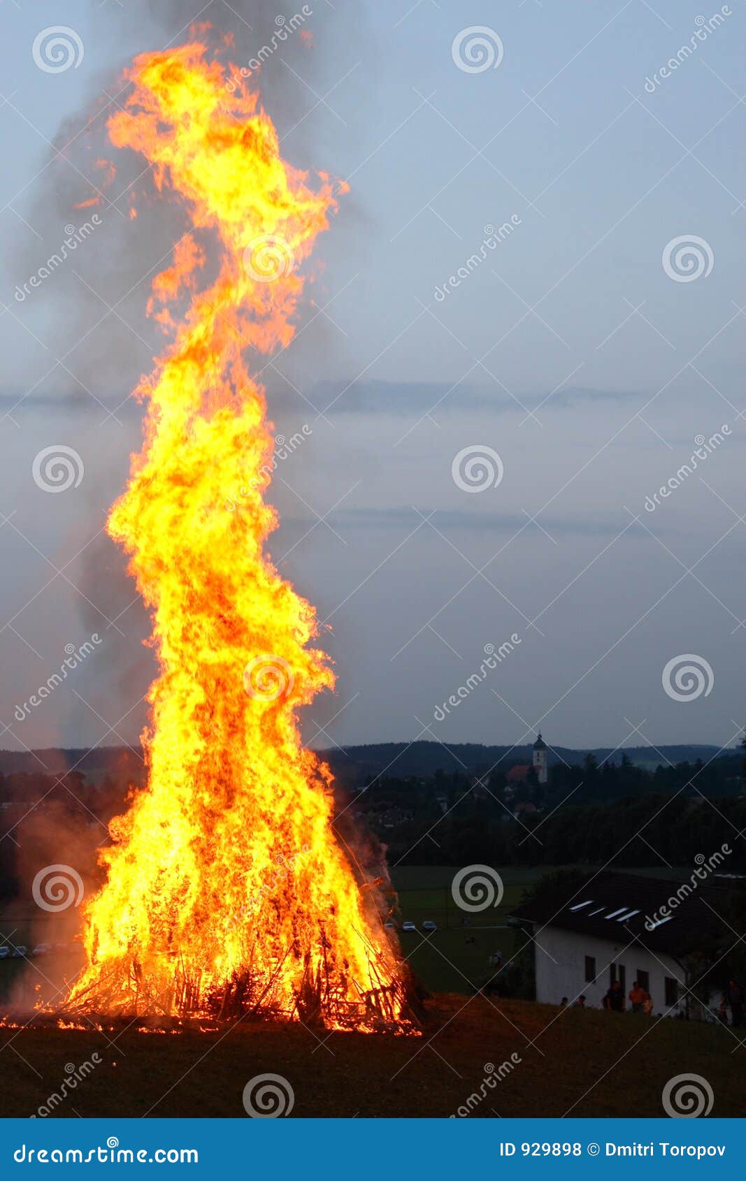 Fire at Midsummer Night stock photo. Image of wood, campfire - 929898