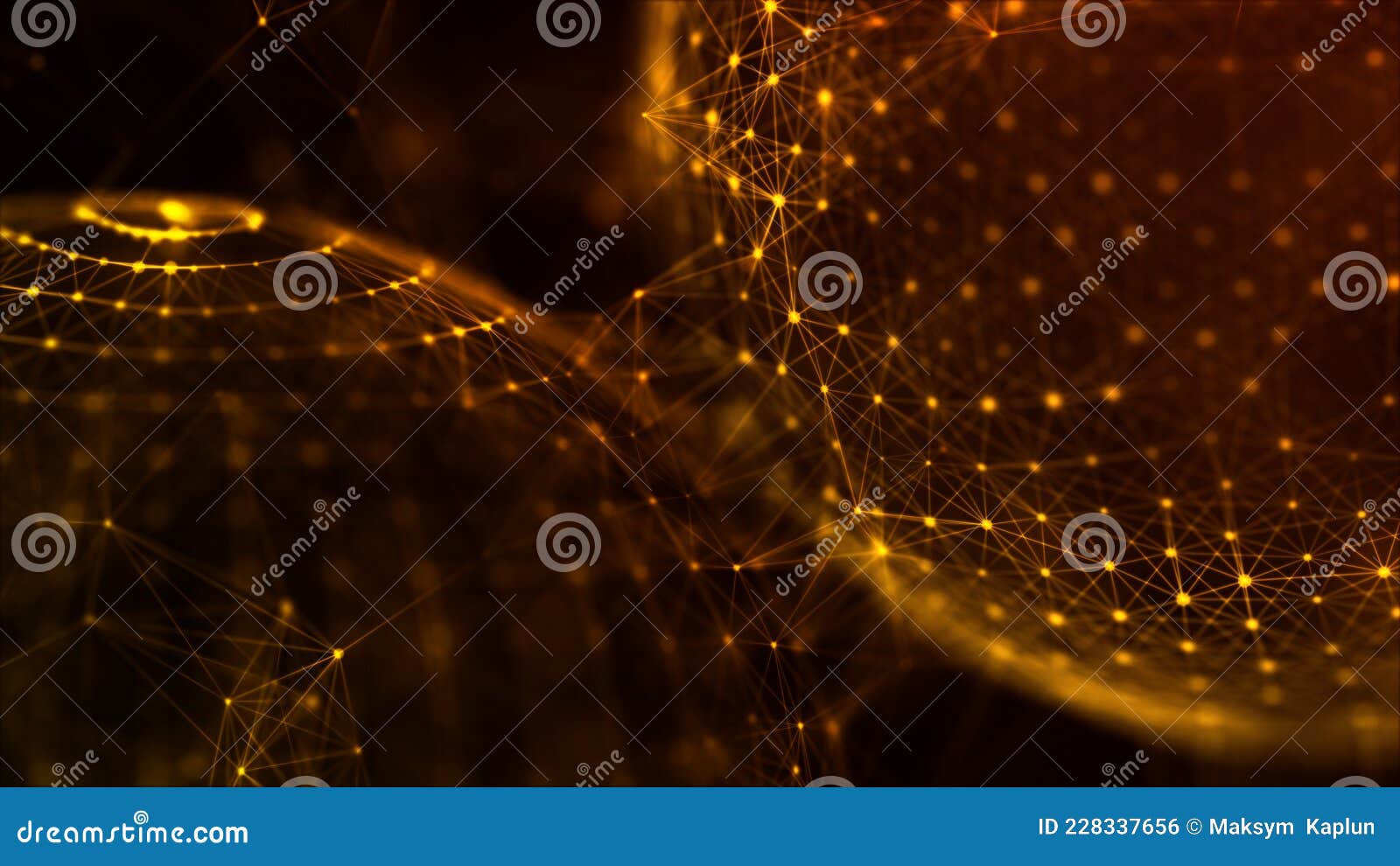 Fire Molecule. Sphere Consisting of Points. Modern Wireframe Elements ...