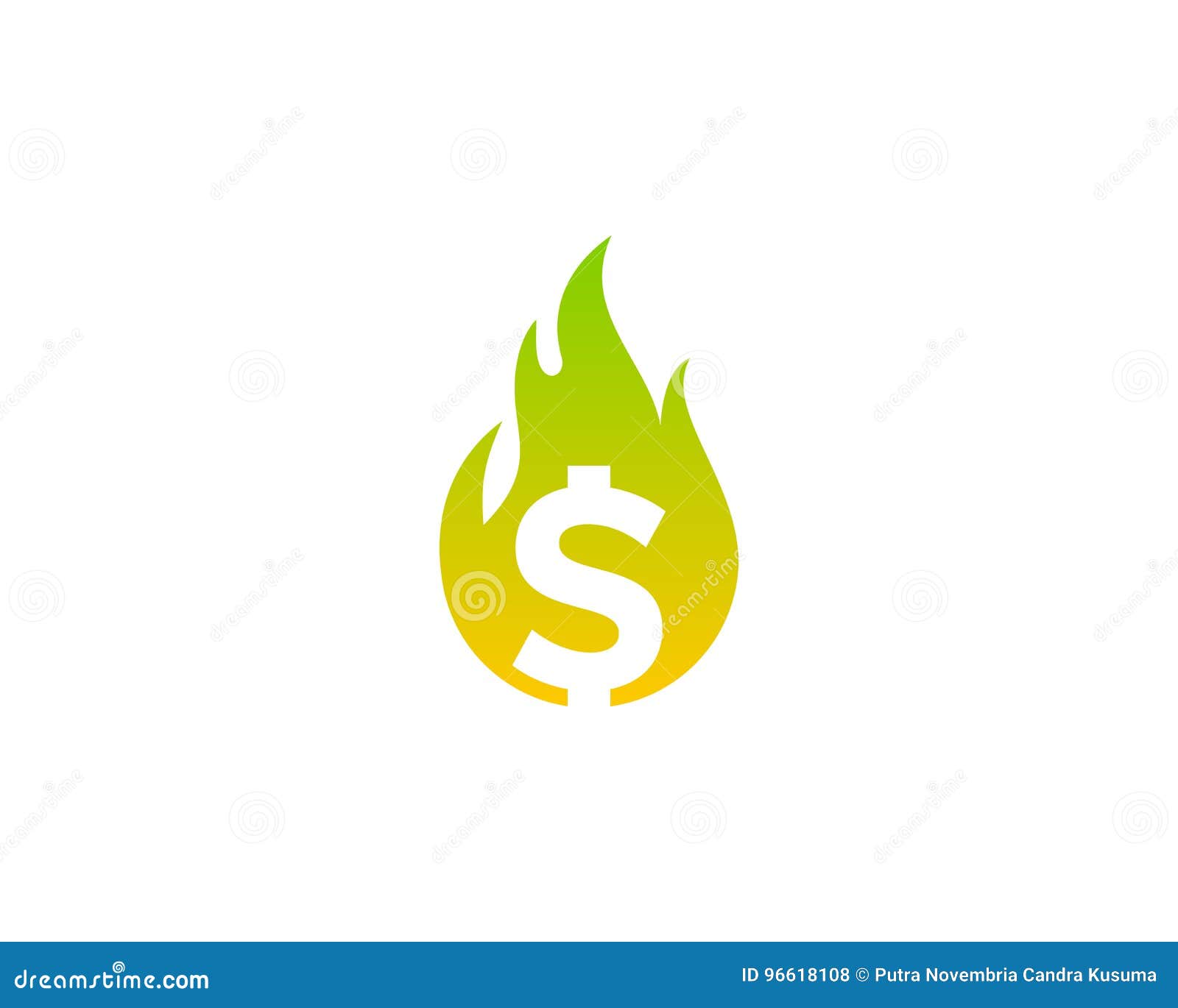 Fire Money Icon Logo Design Element Stock Vector - Illustration of ...