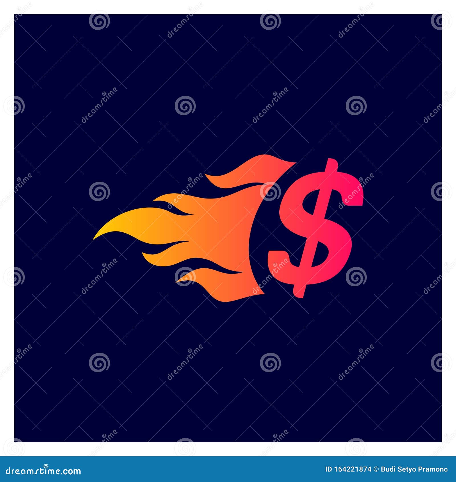 Fire Money Logo Design Concept Vector. Money Fire Logo Template. Fast ...