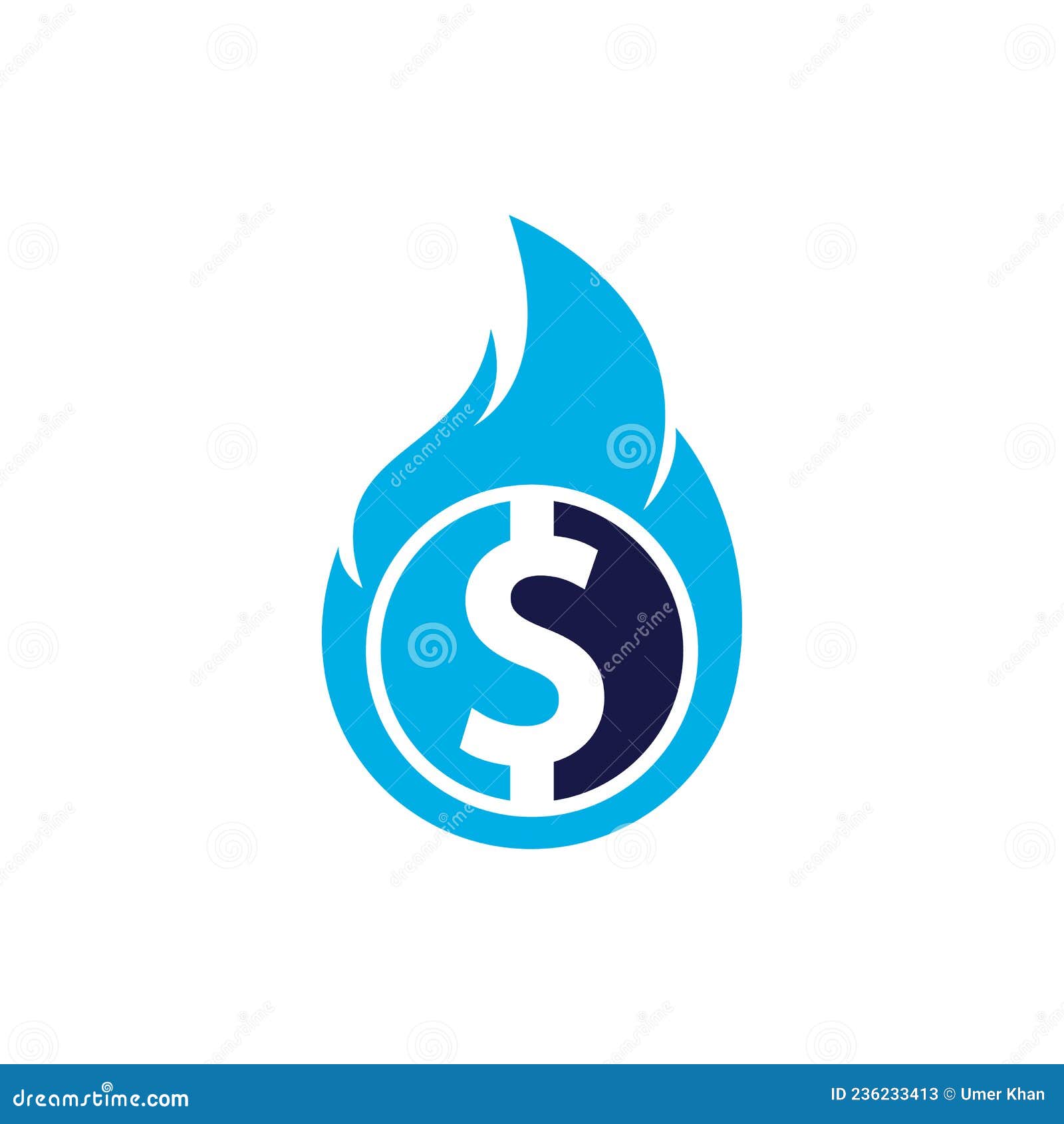 Fire Money Logo Design Template. Stock Vector - Illustration of market ...
