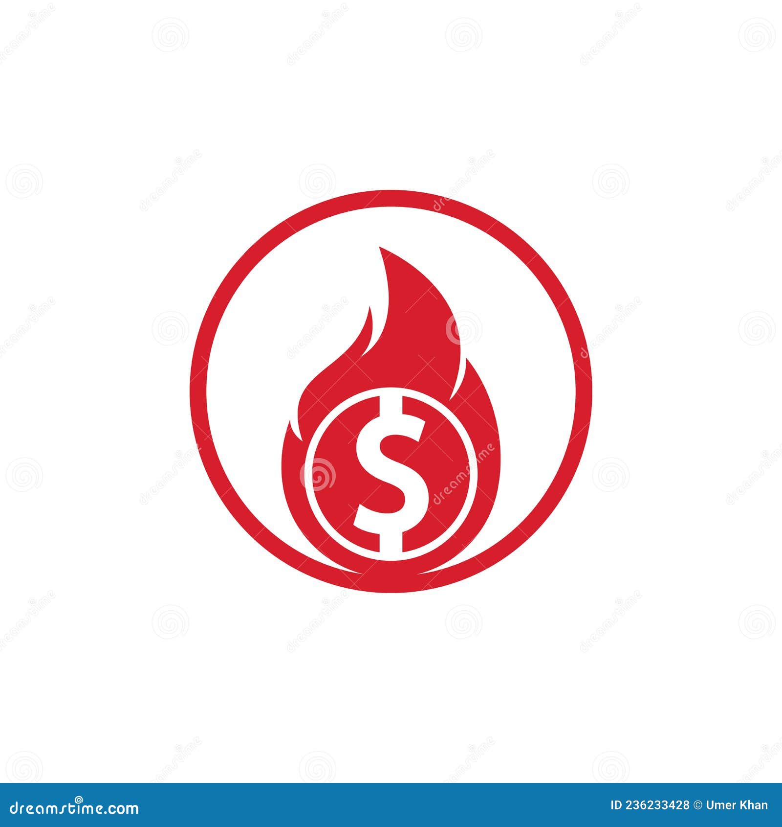 Fire Money Logo Design Template. Stock Vector - Illustration of economy ...