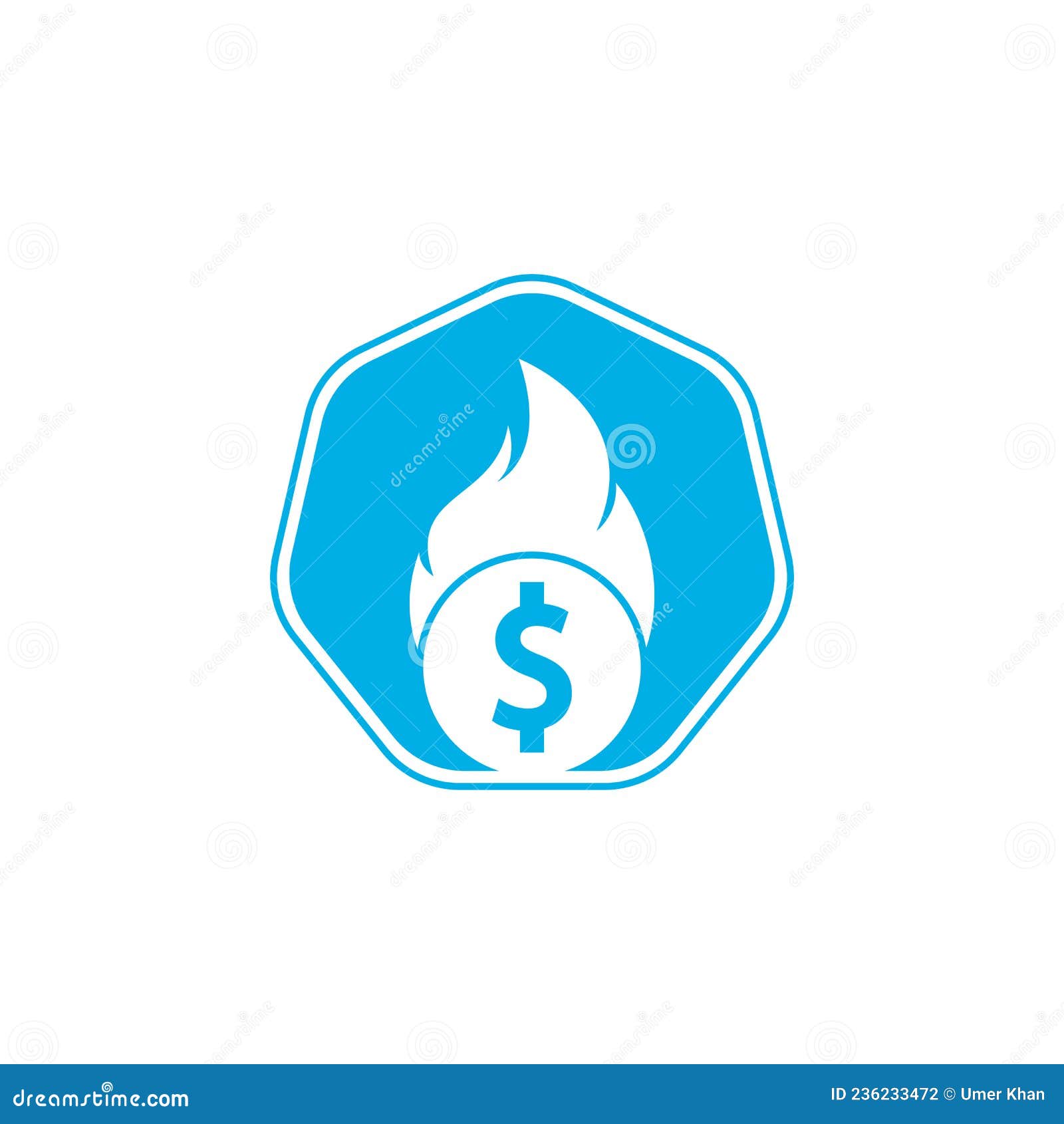 Fire Money Logo Design Template. Money Fire Logo Stock Vector ...