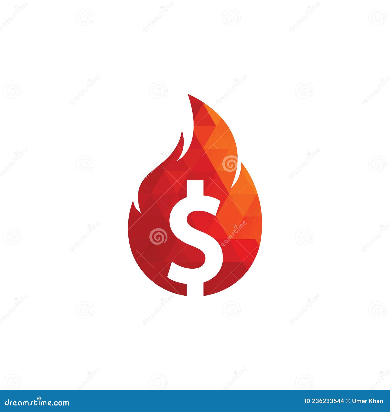 Fire Money Logo Design Template. Money Fire Logo Stock Vector ...