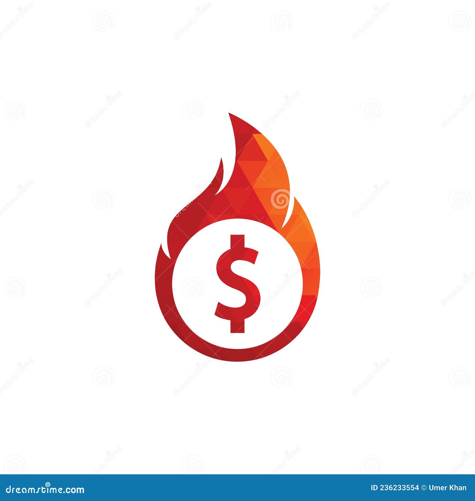 Fire Money Logo Design Template. Money Fire Logo Stock Vector ...