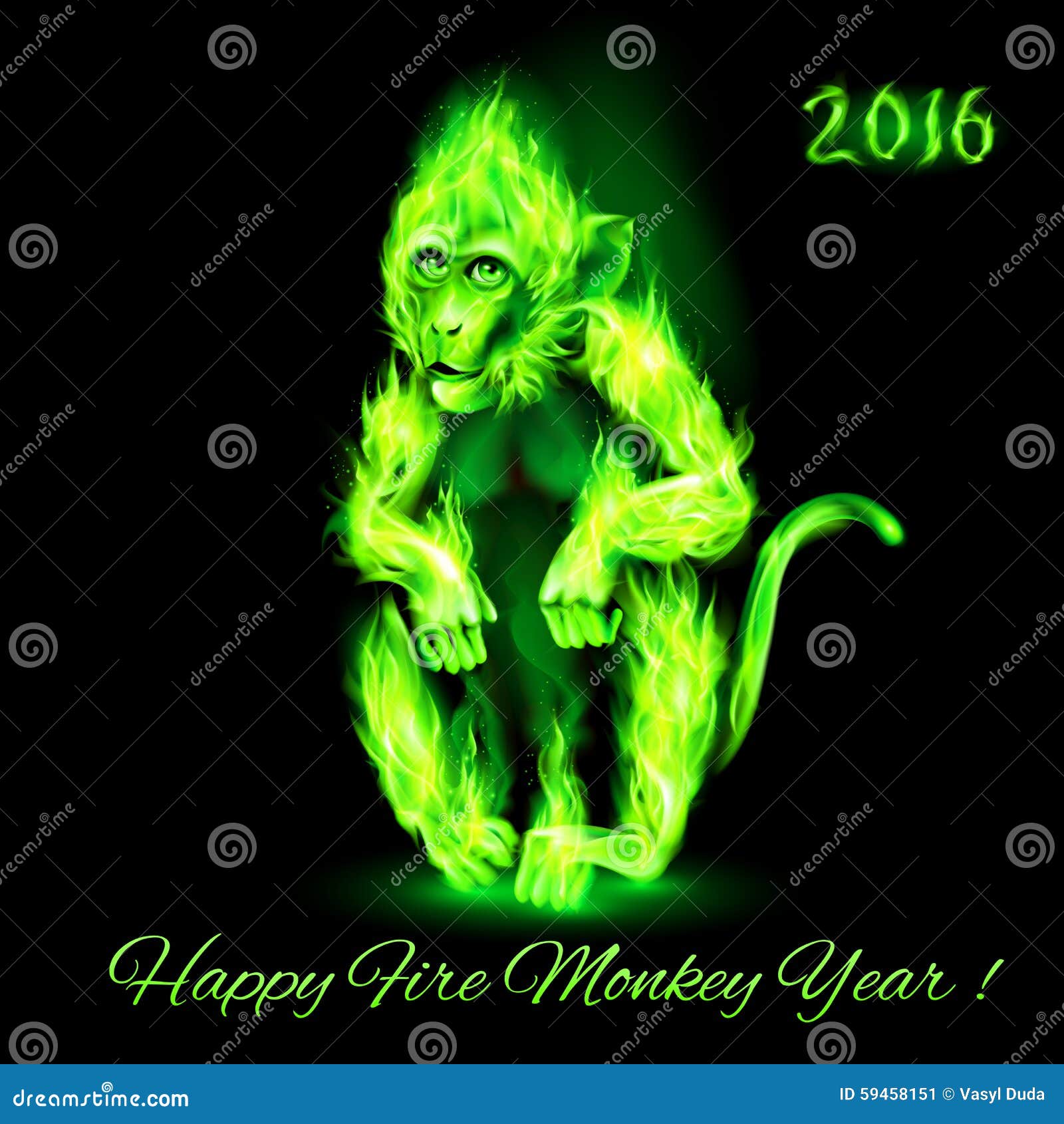 Fire Monkey Clipart