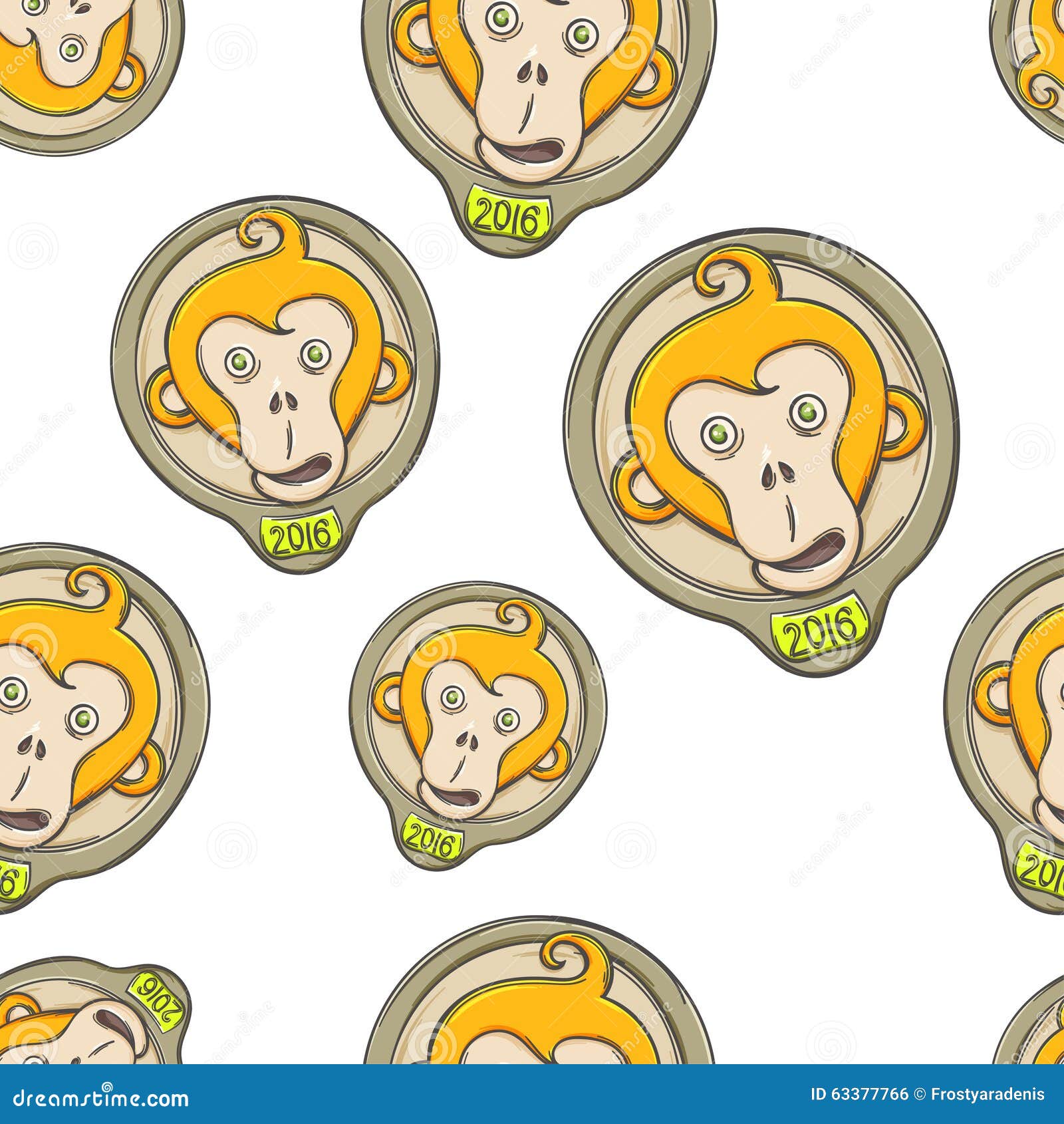 Fire Monkey Seamless Texture Two Stock Vector - Illustration of ...