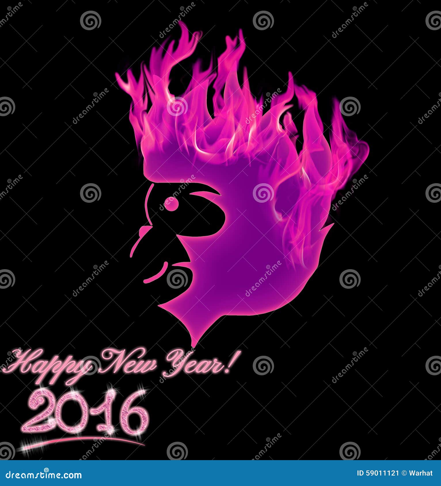 Fire Monkey Symbol 2016. Illustration Stock Illustration - Illustration ...