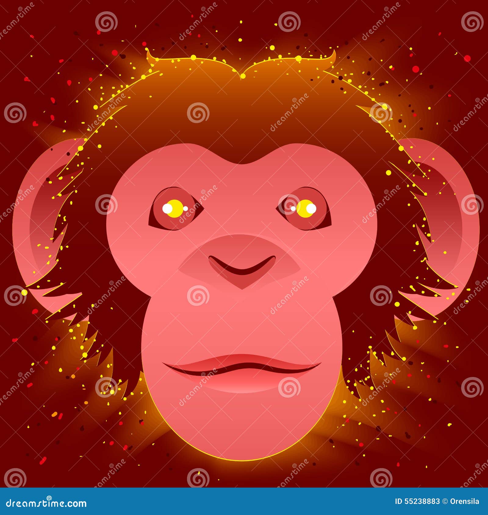 Fire Monkey symbol 2016 stock vector. Illustration of light - 55238883