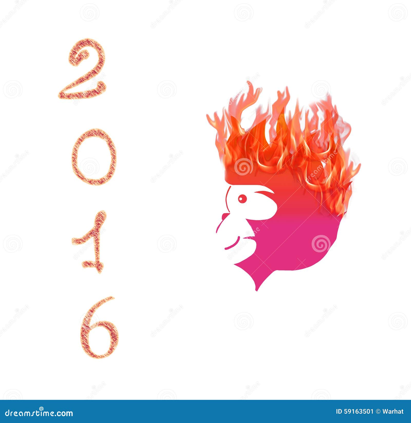 Fire Monkey Symbol 2016. Illustration Stock Illustration - Illustration ...