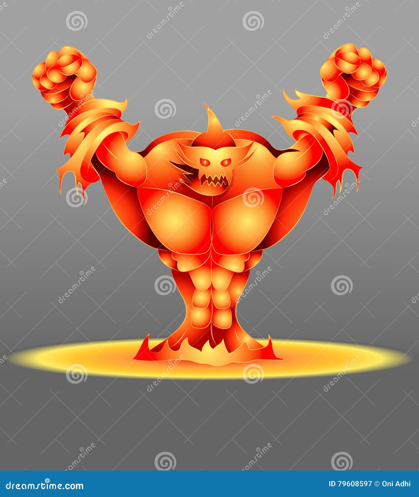 Fire monster illustration stock illustration. Illustration of calamity ...