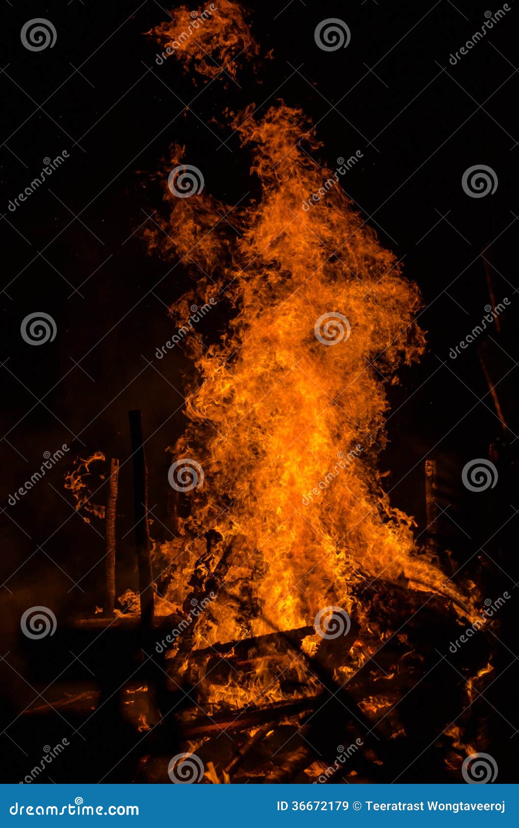 Fire stock image. Image of burning, flame, evening, conflagration ...