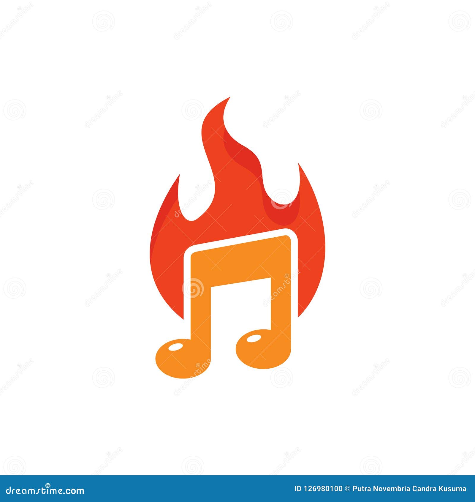 Fire Music Logo Icon Design Stock Vector - Illustration of classic ...