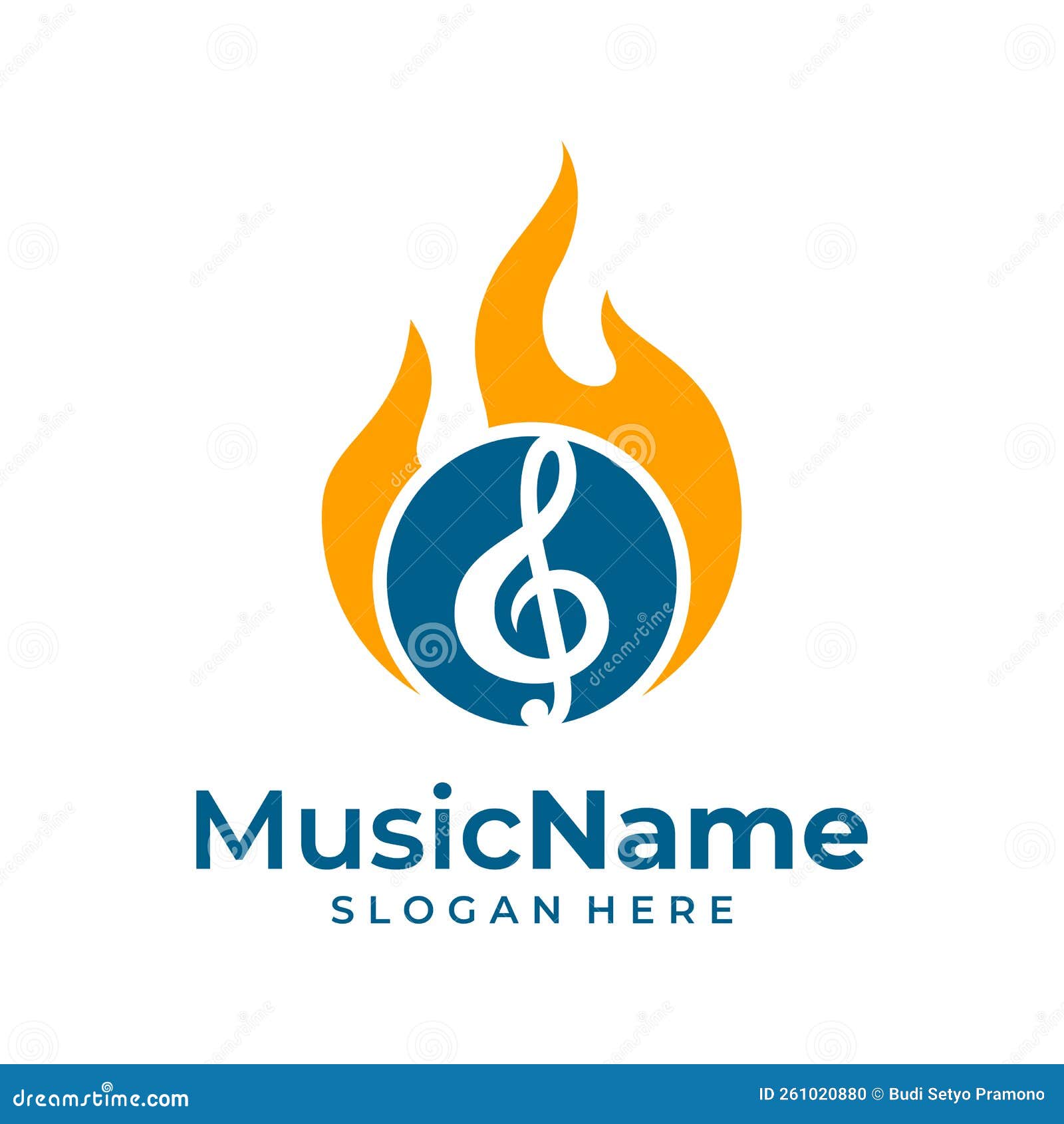 Fire Music Logo Vector. Music Fire Logo Design Template Stock ...