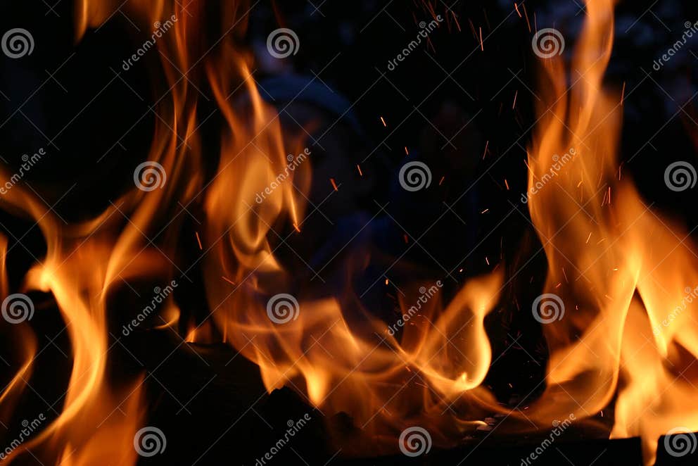 Fire in the night stock photo. Image of blaze, bonfire, flare - 16826