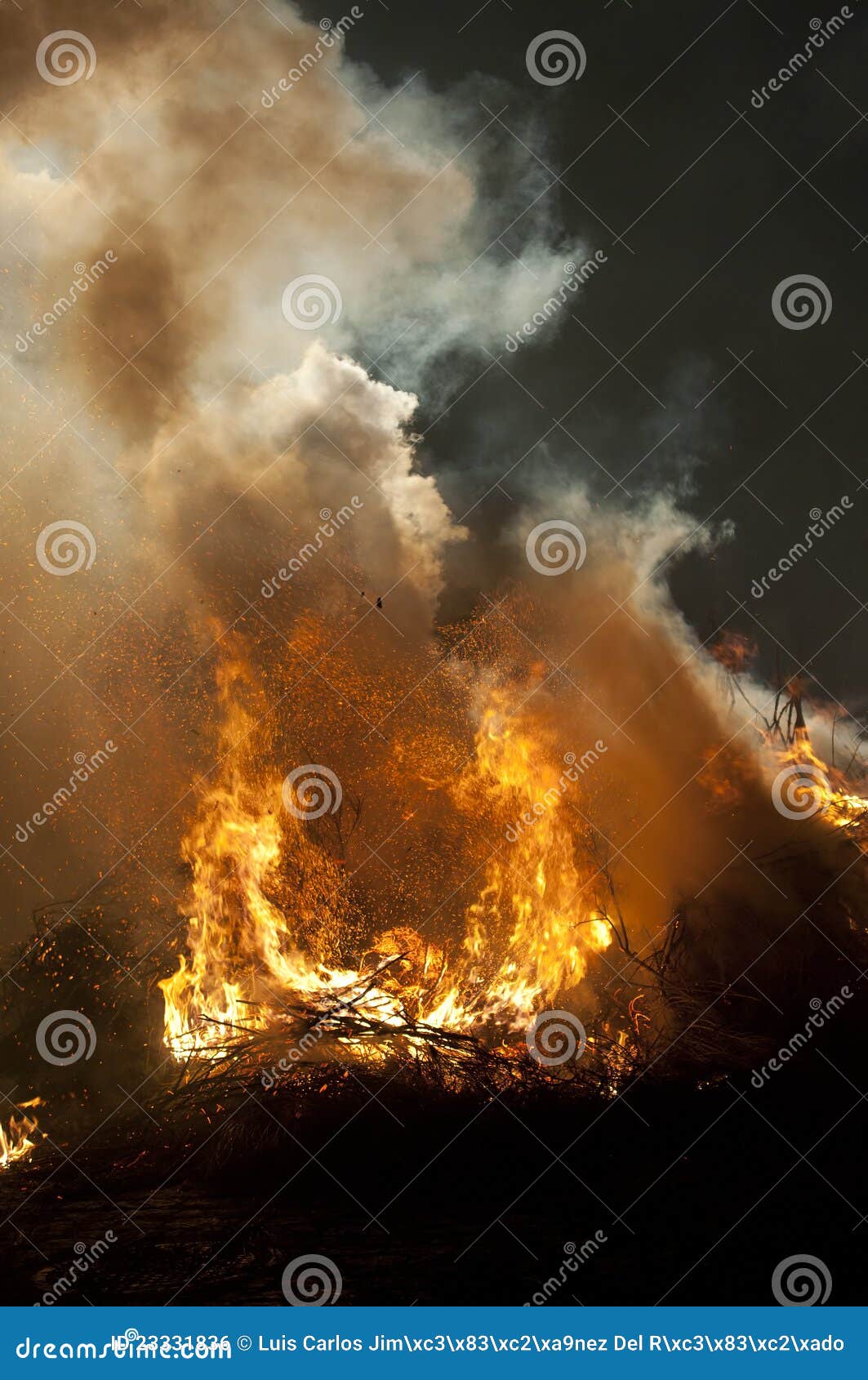 Fire at night stock photo. Image of warmth, burning, wrapped - 23331836